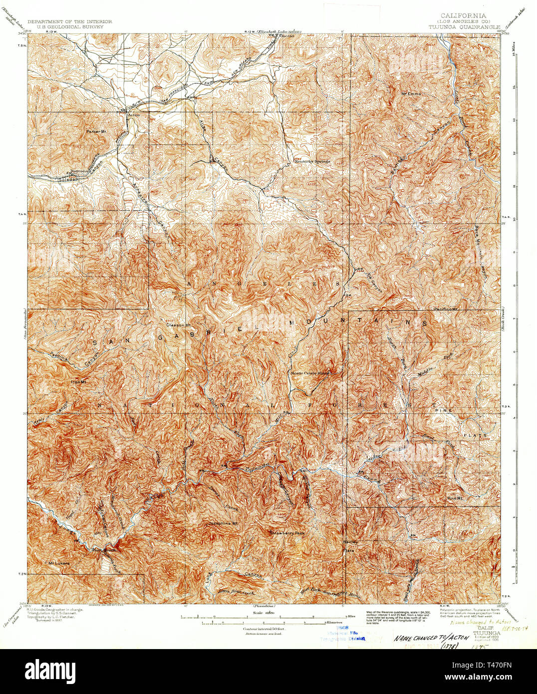 California map 1900 hi-res stock photography and images - Alamy