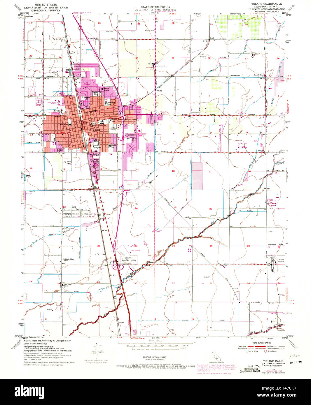 Map of california 1950 hi-res stock photography and images - Alamy