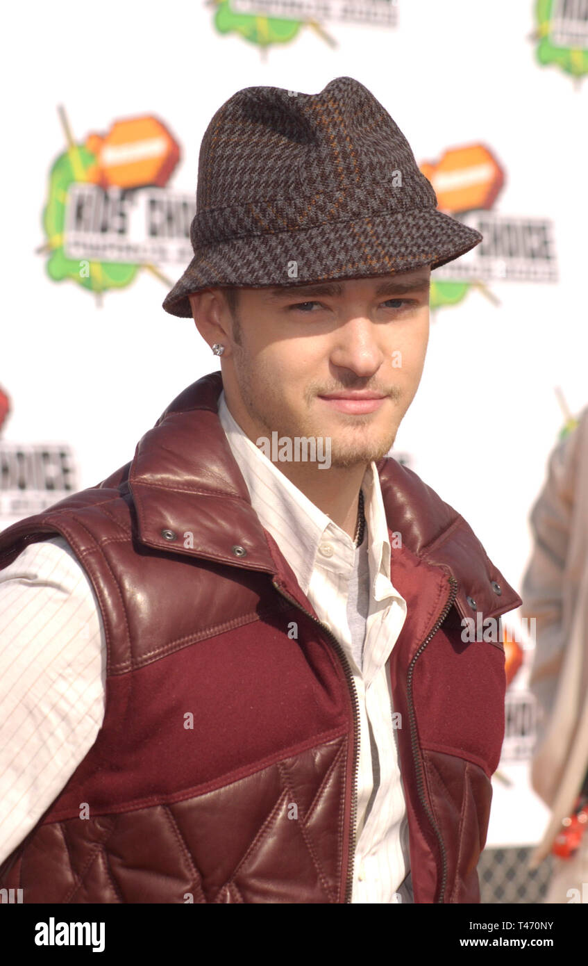 LOS ANGELES, CA. April 12, 2003: pop star JUSTIN TIMBERLAKE at ...