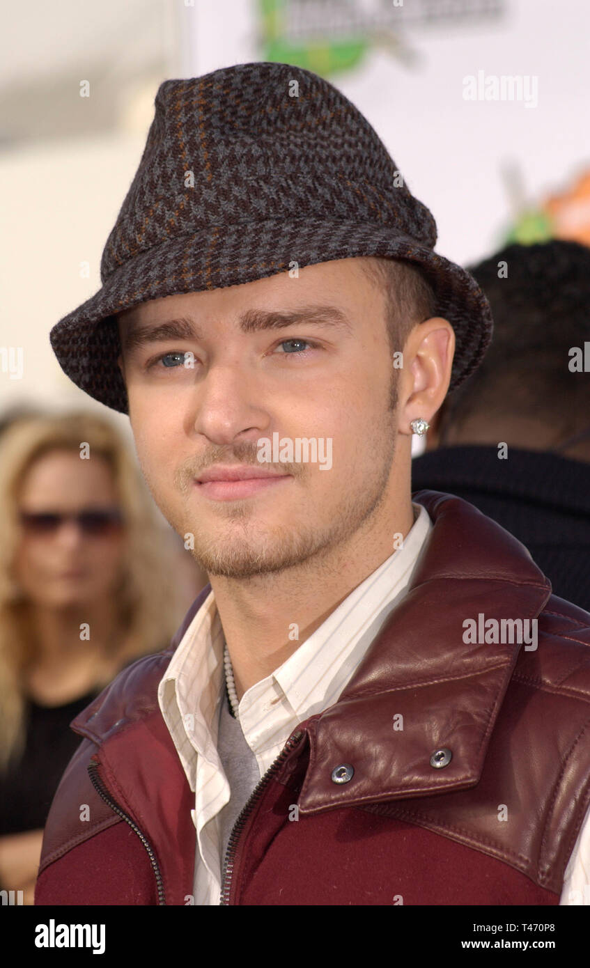 LOS ANGELES, CA. April 12, 2003: pop star JUSTIN TIMBERLAKE at ...