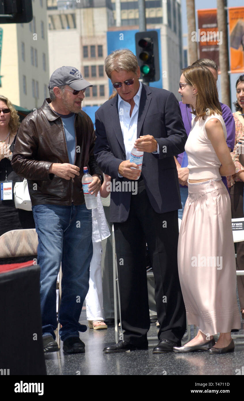 LOS ANGELES, CA. May 30, 2003: Actor HARRISON FORD & girlfriend actress ...