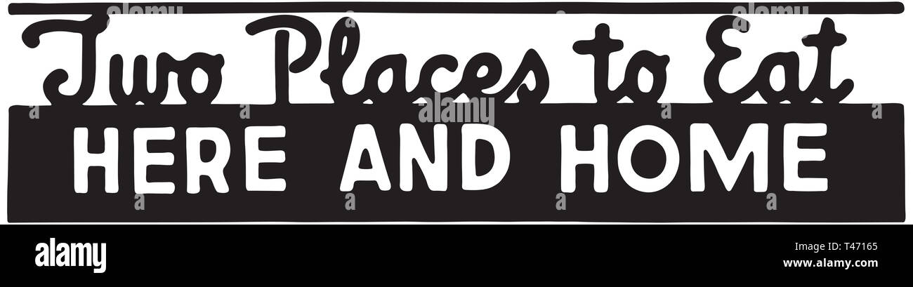 Two Places To Eat Stock Photo - Alamy
