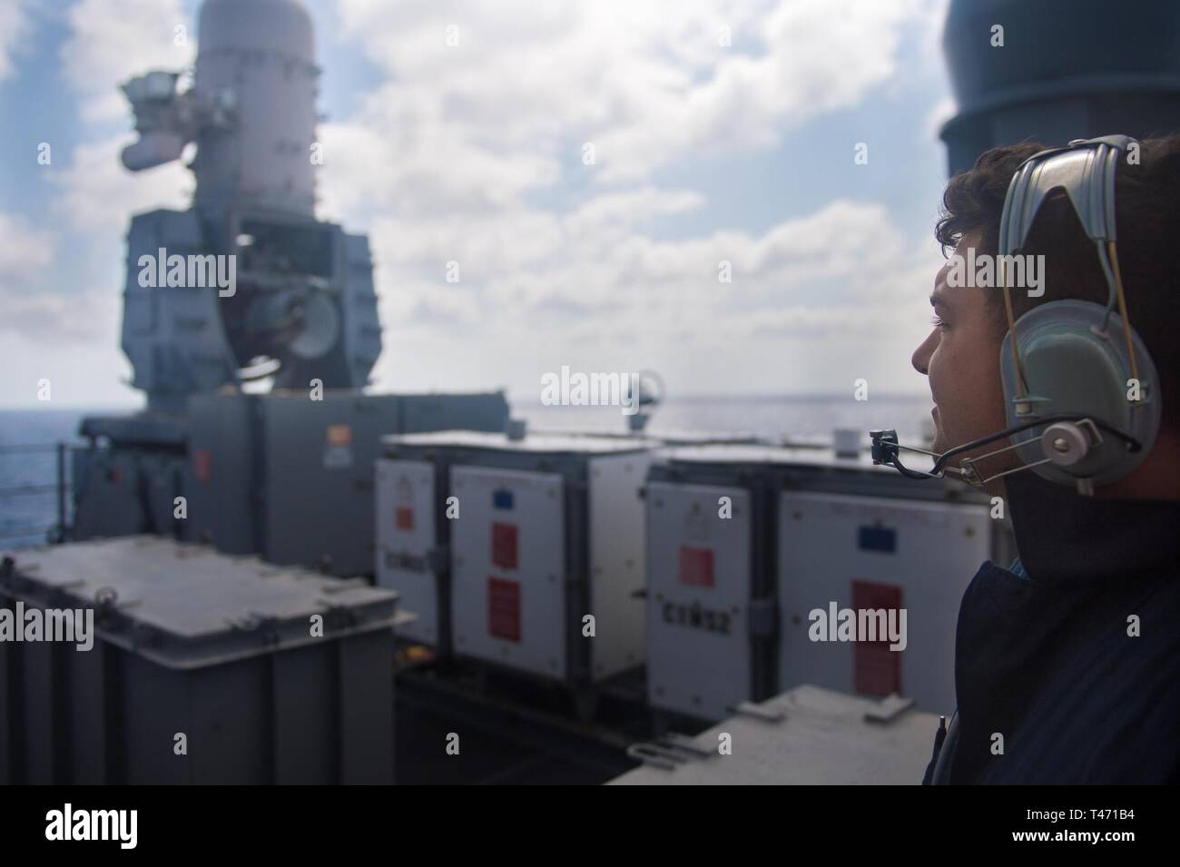 U.S. Navy Fire Controlman Seaman Logan Hamel, from Bay City, Michigan ...