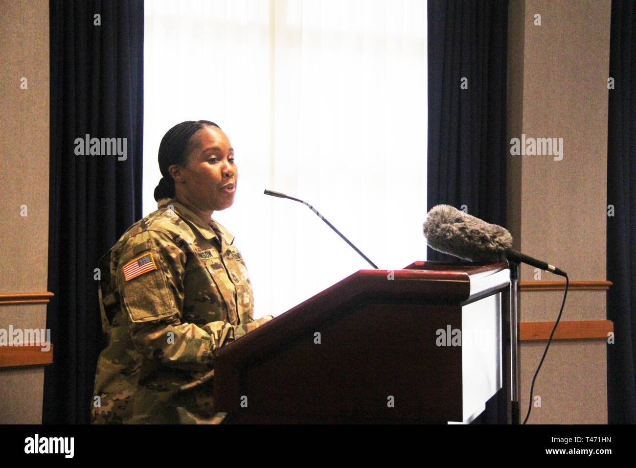 Master Sgt. Cynthia Johnson, Equal Opportunity adviser, introduces the ...