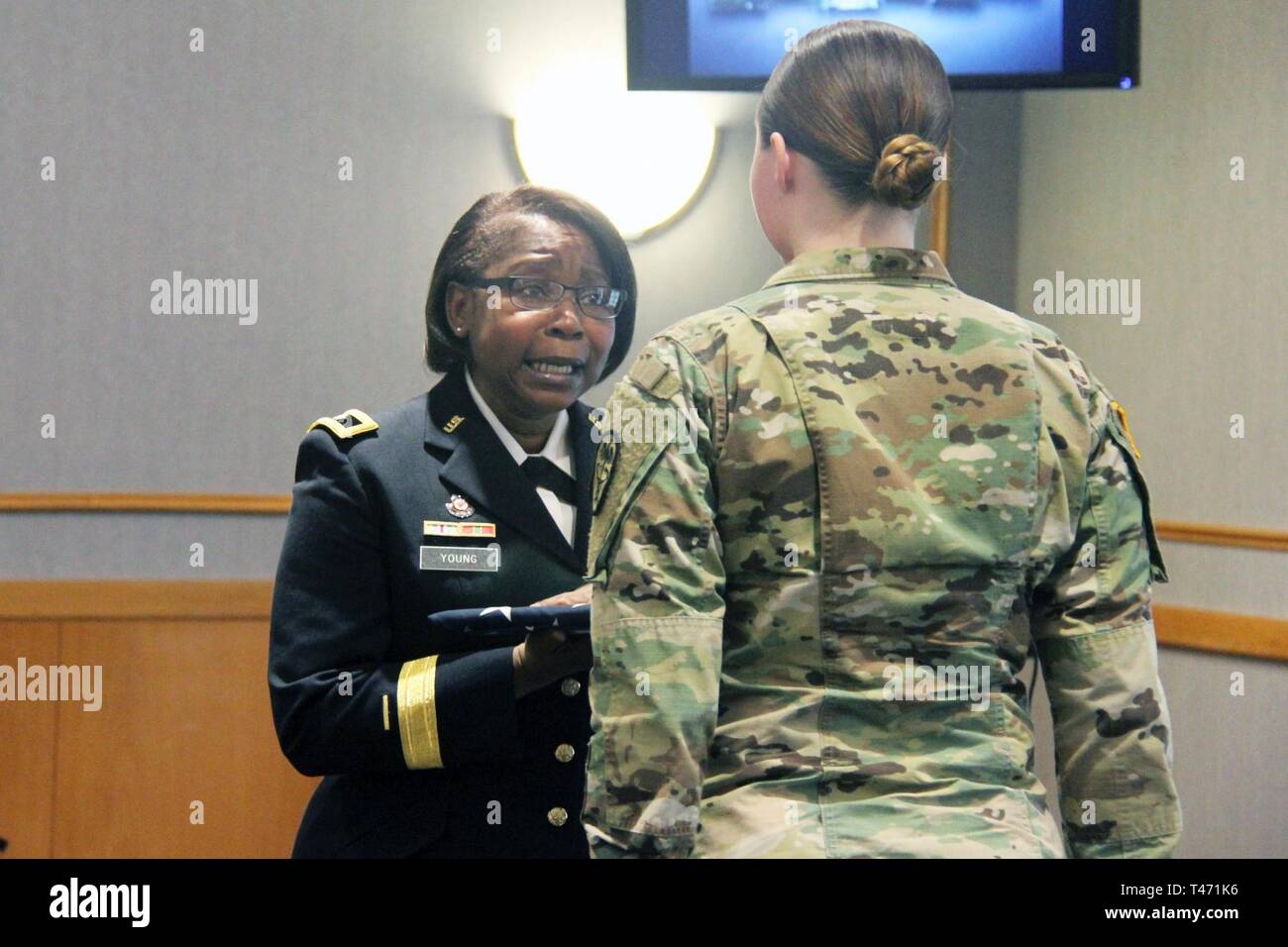 Brig. Gen. Twanda Young (left), deputy commanding general for the U.S ...