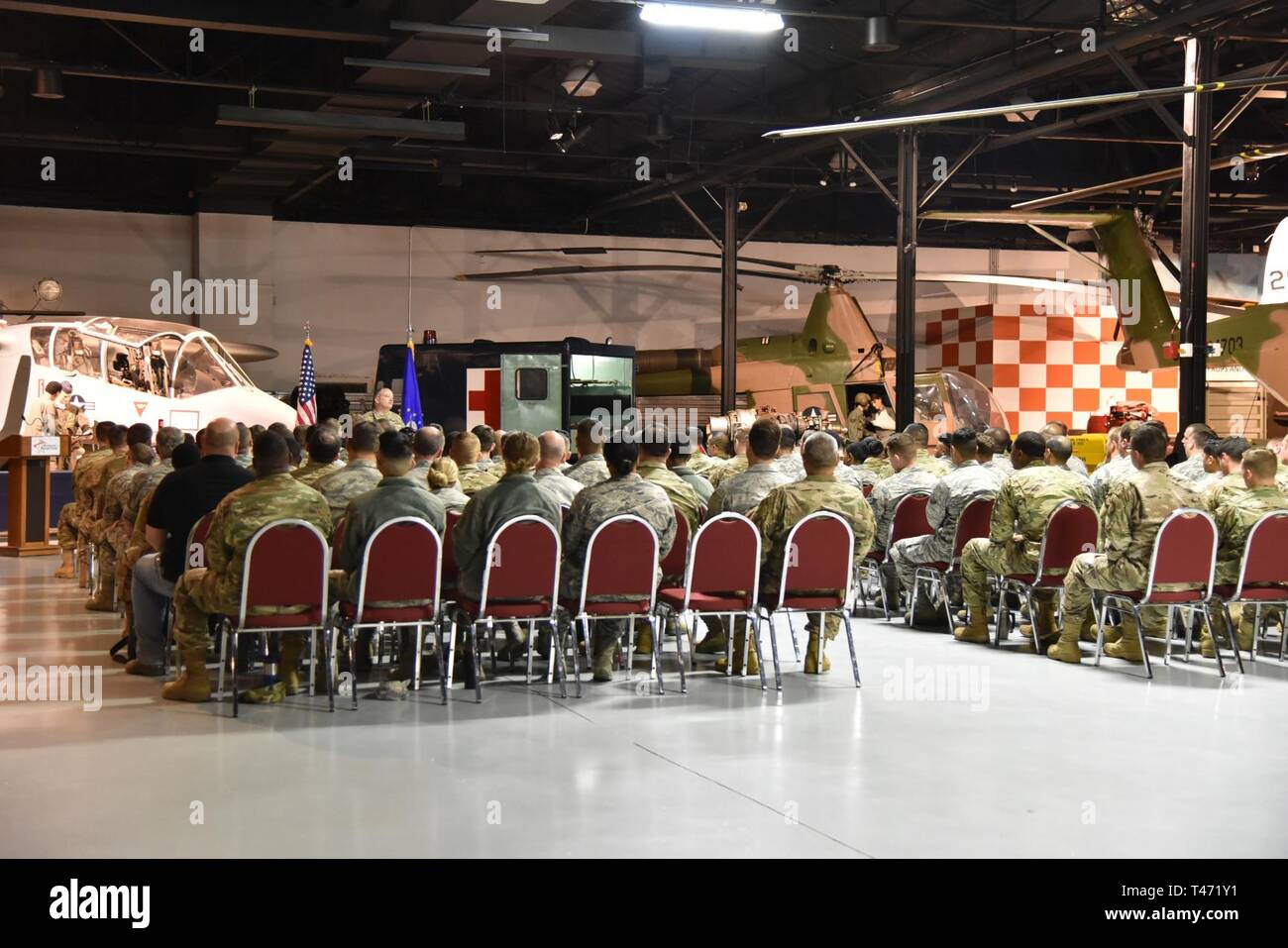 Col. David Hillman, 5th Combat Communications Group commander, gives ...