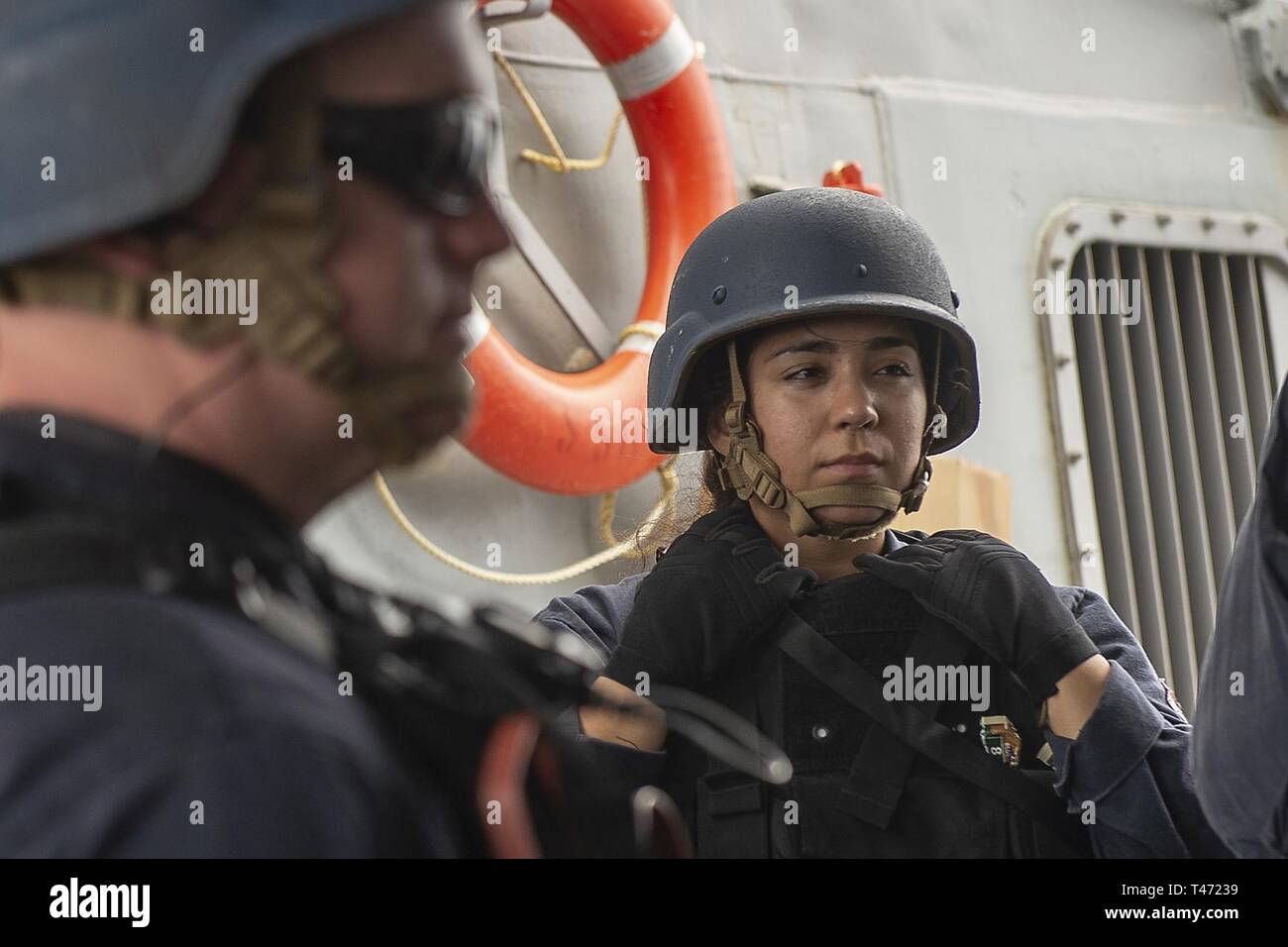 INDIAN OCEAN (March 14, 2019) U.S. Navy Operations Specialist 2nd Class ...