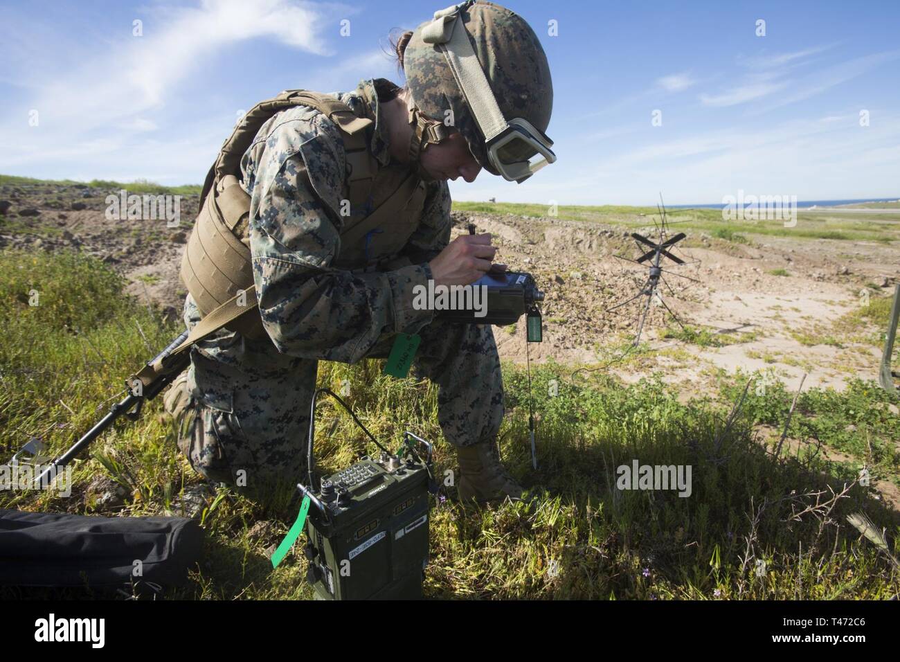 Cpl. Taylor Kurlas, a radio operator with Marine Wing Support Squadron ...