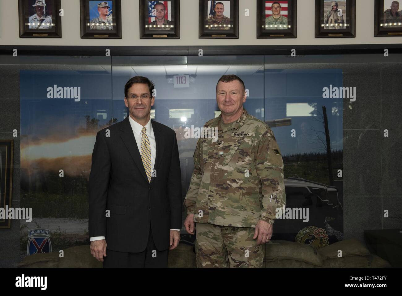 Secretary of the Army Dr. Mark T. Esper and U.S. Army Col. Gregory ...