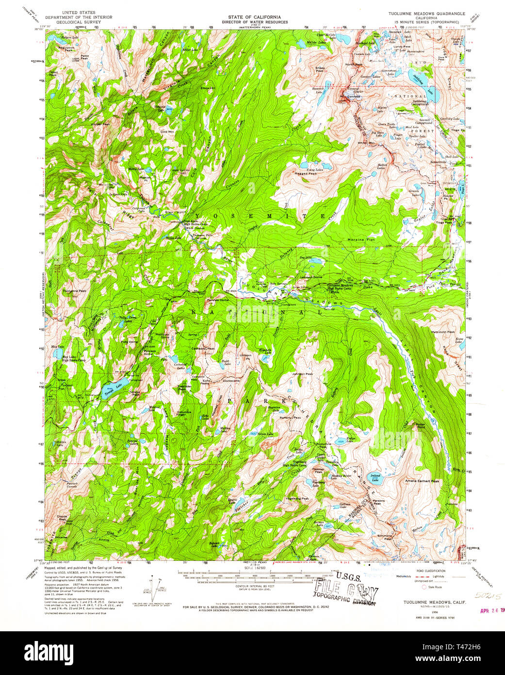 Tuolumne map hi-res stock photography and images - Alamy