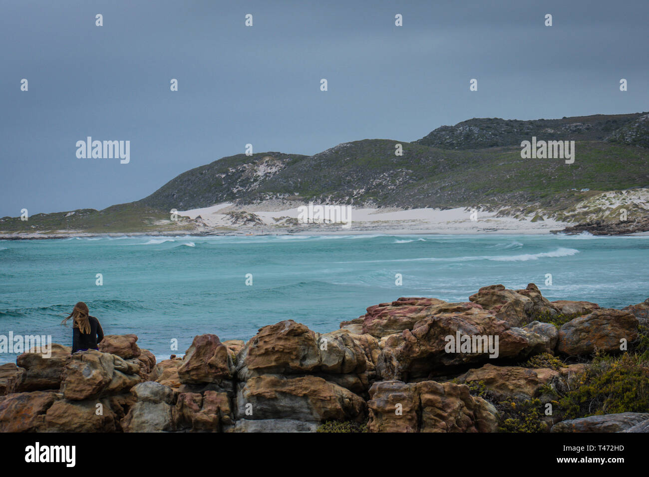 Wide shot waves rocky beach hi-res stock photography and images - Alamy