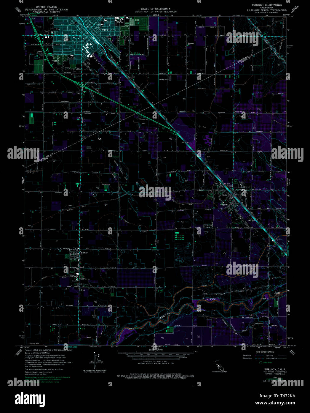 Map of turlock hi-res stock photography and images - Alamy