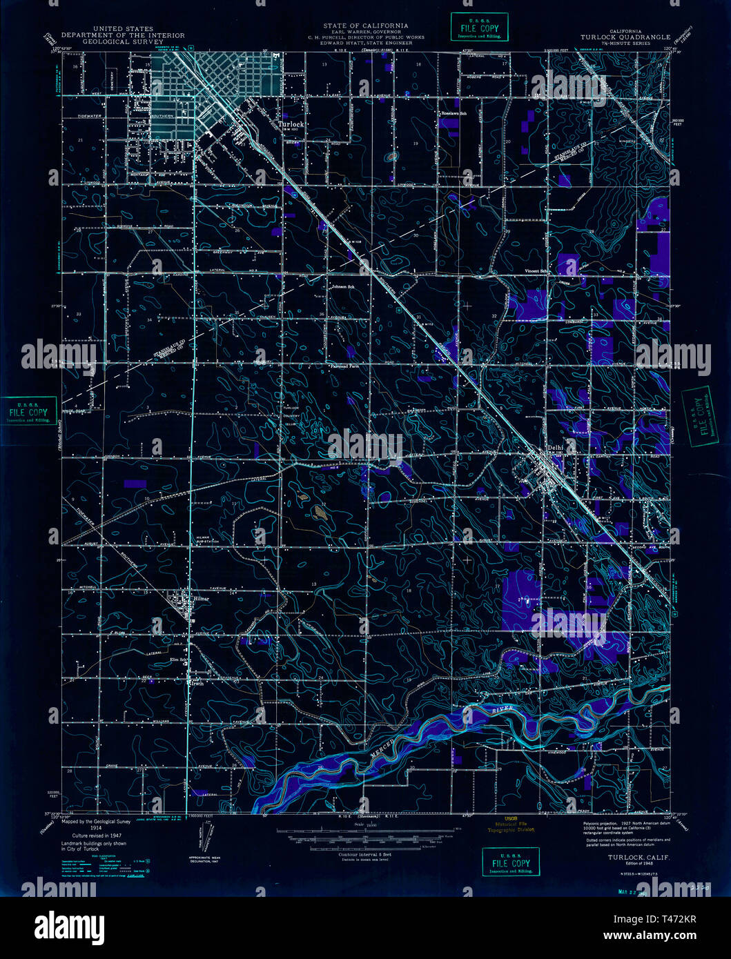 Map of turlock hi-res stock photography and images - Alamy