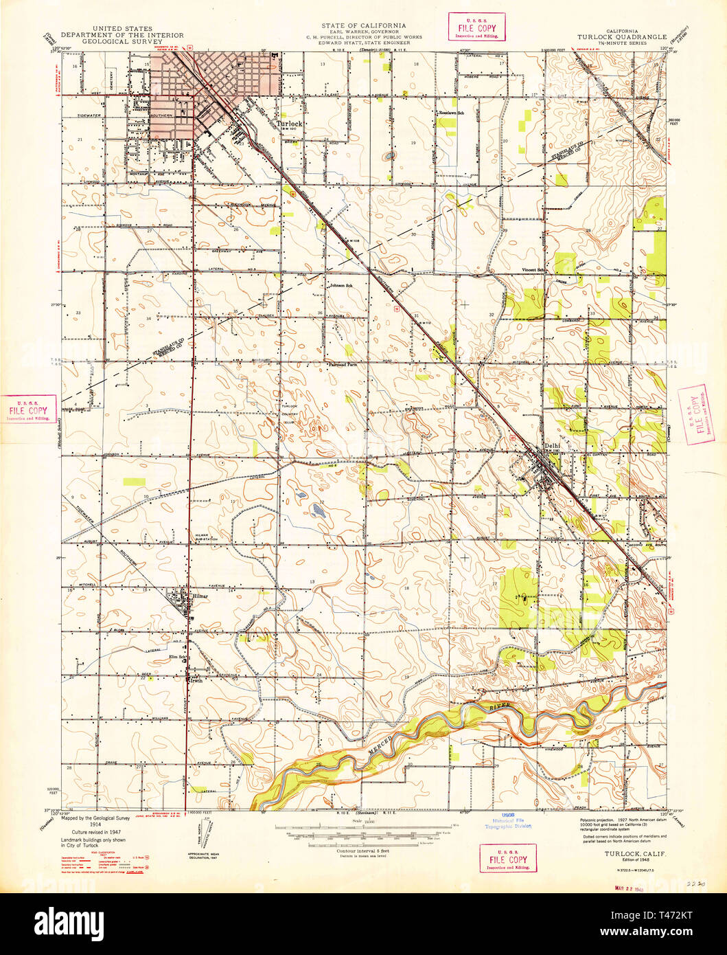 Turlock california map hi-res stock photography and images - Alamy
