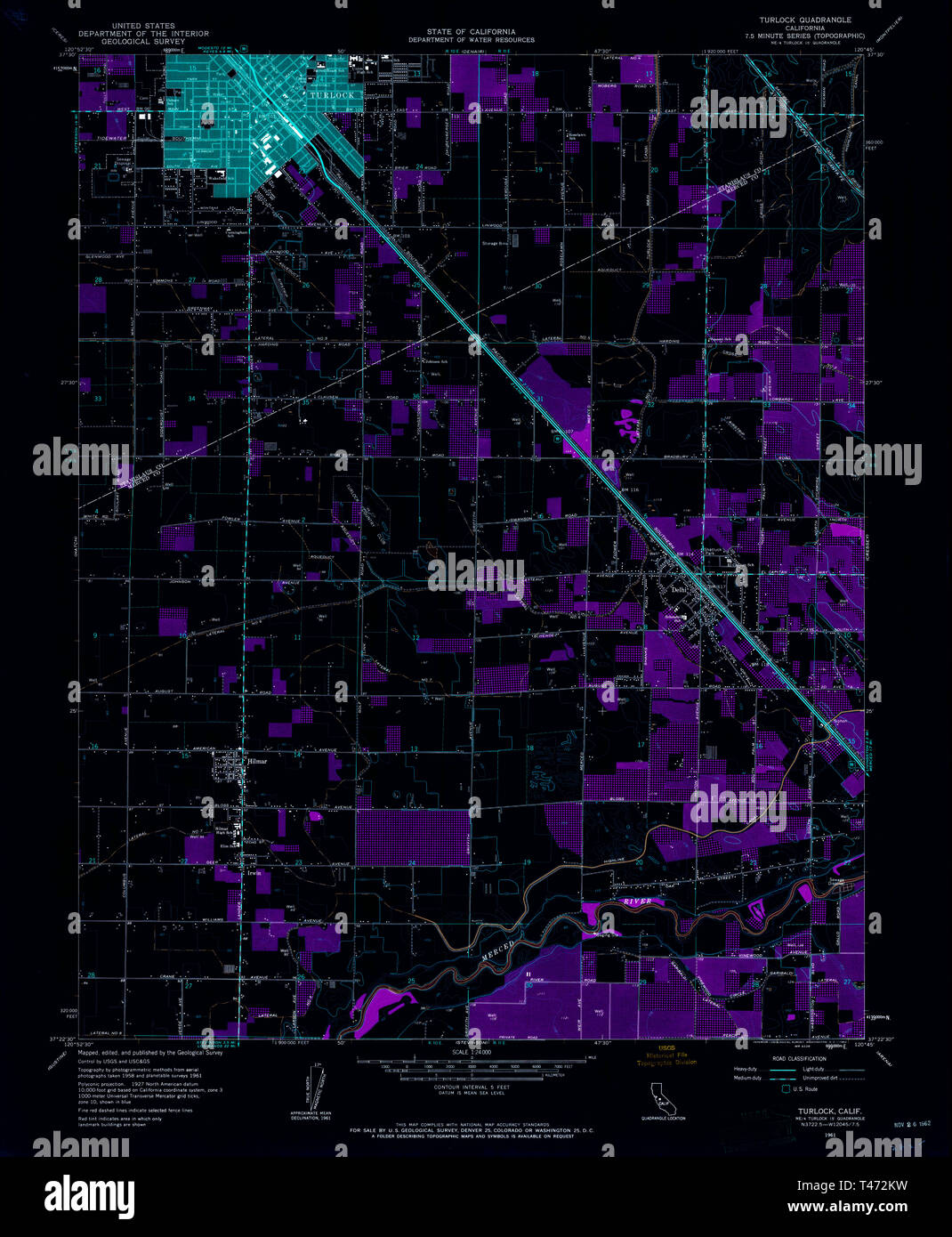 Map of turlock hi-res stock photography and images - Alamy