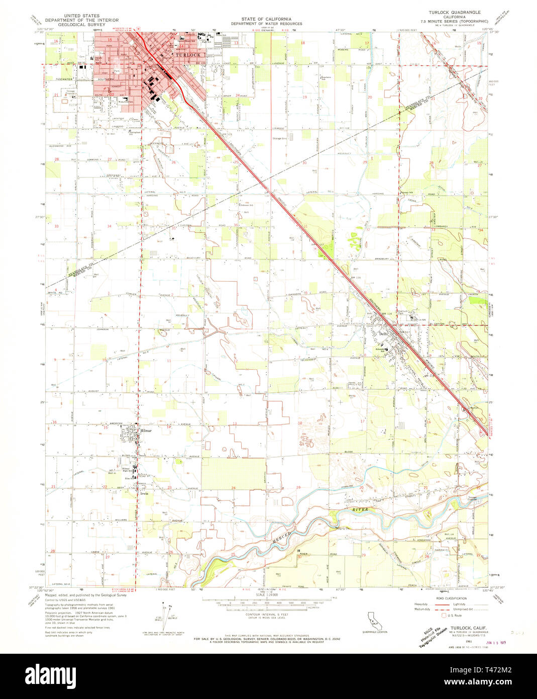 Map of turlock hi-res stock photography and images - Alamy