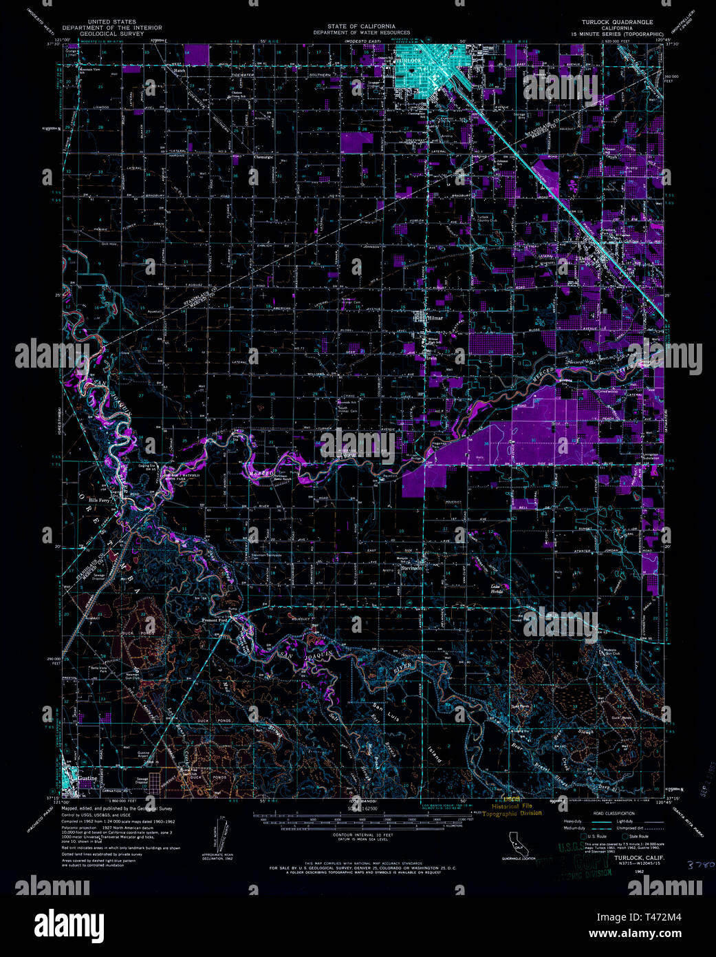 Map of turlock hi-res stock photography and images - Alamy