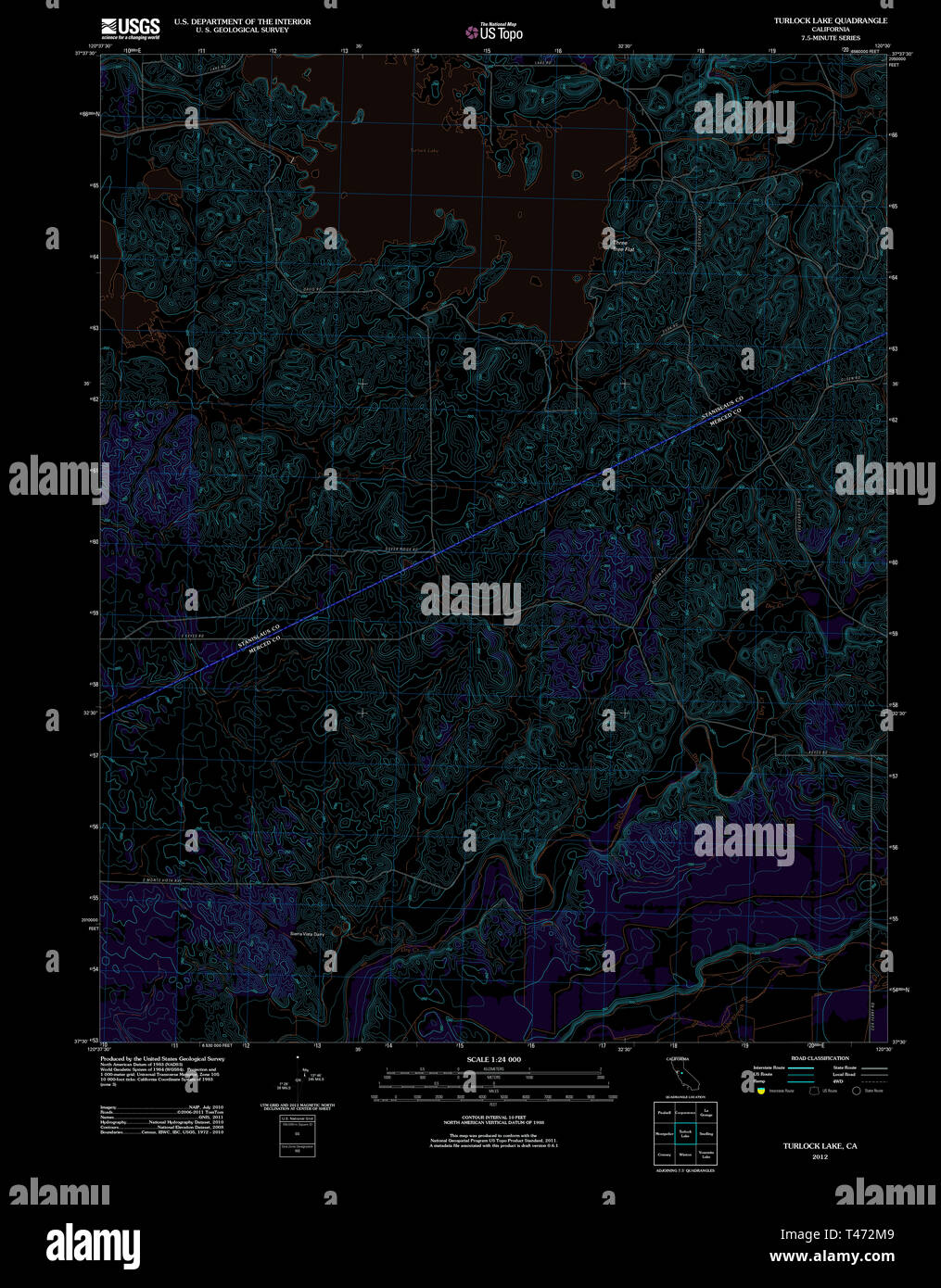 Map of turlock hi-res stock photography and images - Alamy