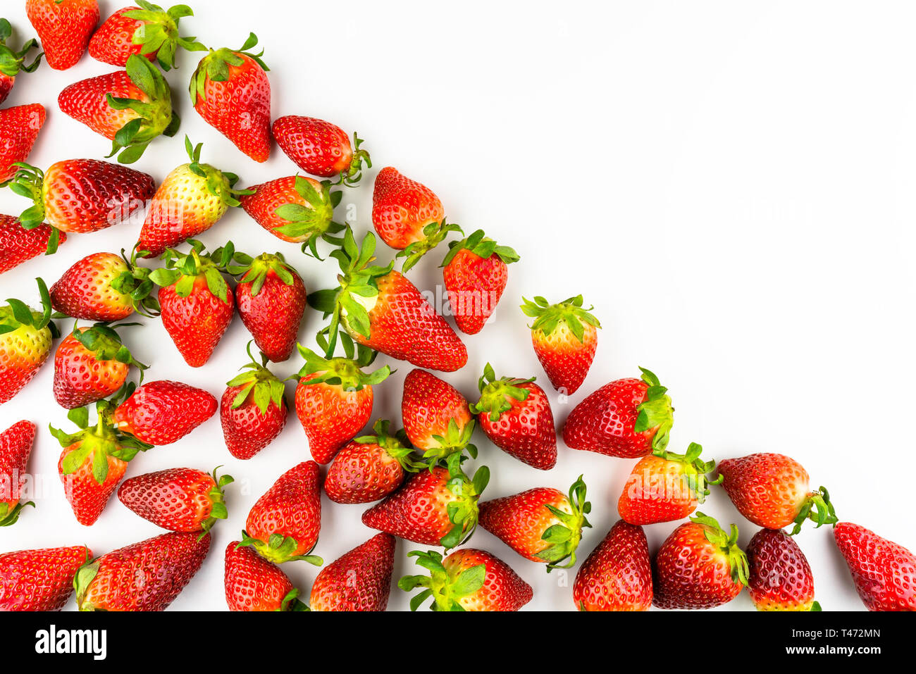 Pattern made from fresh strawberries, top view, flat lay pattern ...