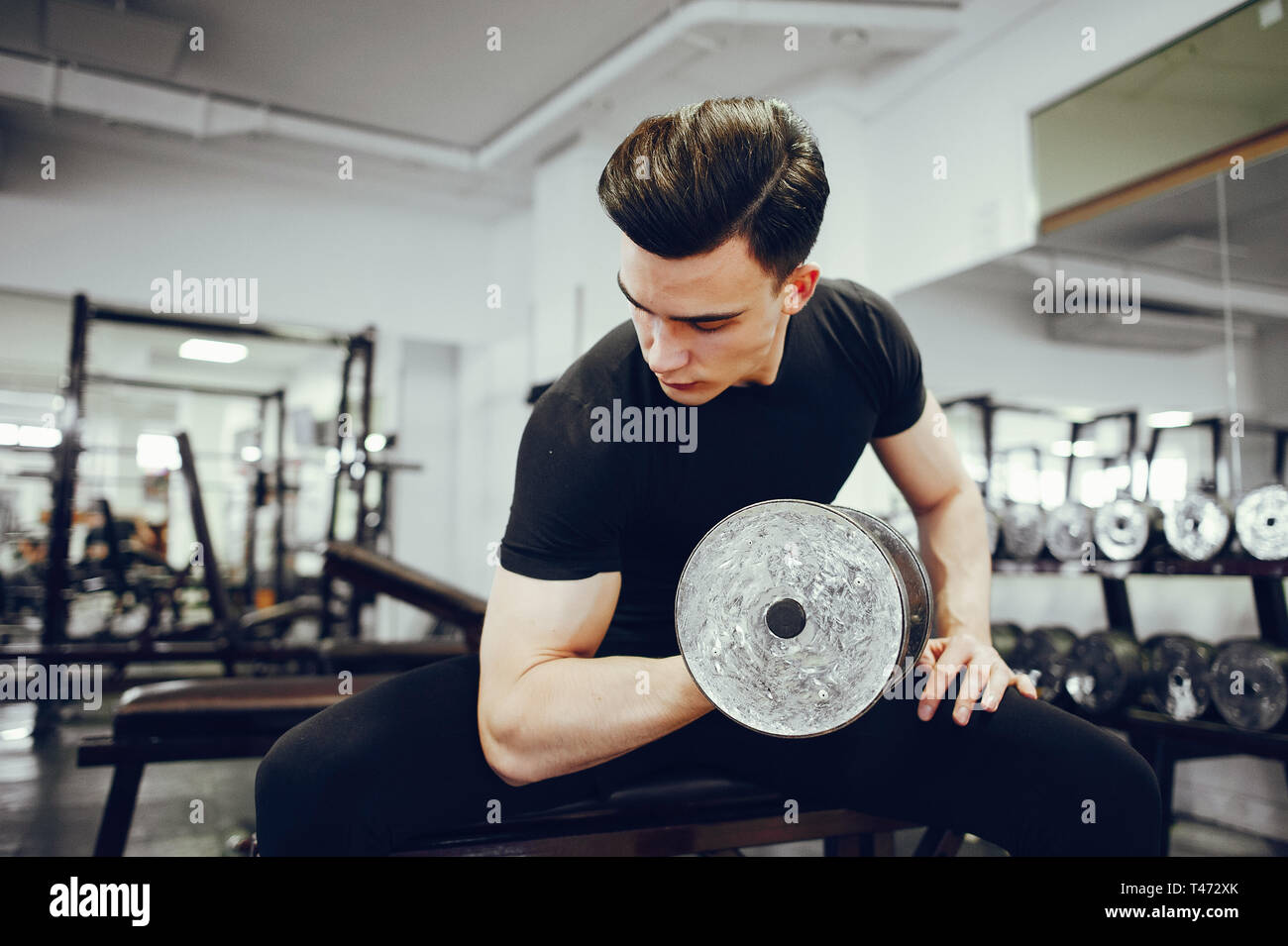 Portrait gym male interior hi-res stock photography and images - Alamy