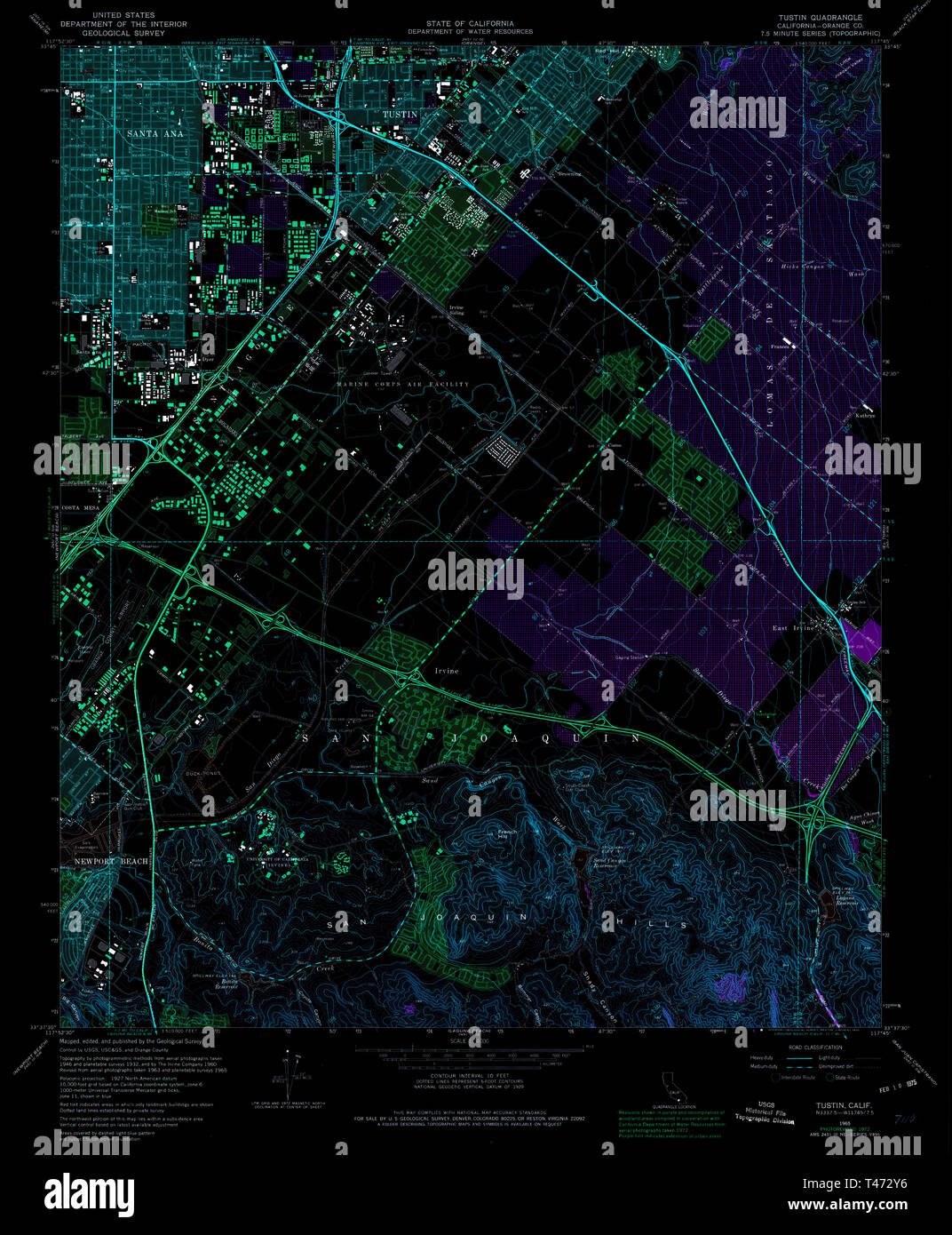 Tustin map hi-res stock photography and images - Alamy