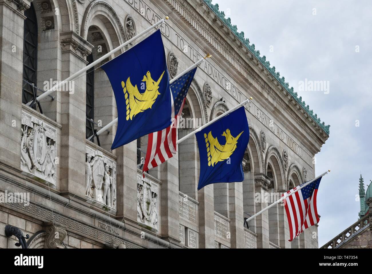 Boston Athletic Association (B.A.A.) flags and iconography, featuring ...