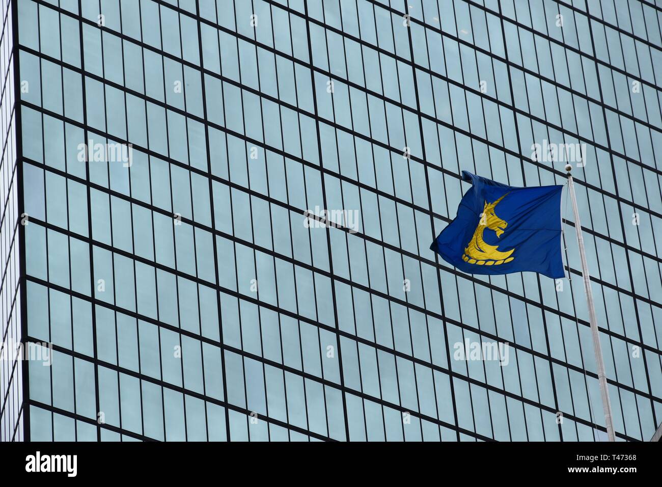 Boston Athletic Association (B.A.A.) flags and iconography, featuring ...