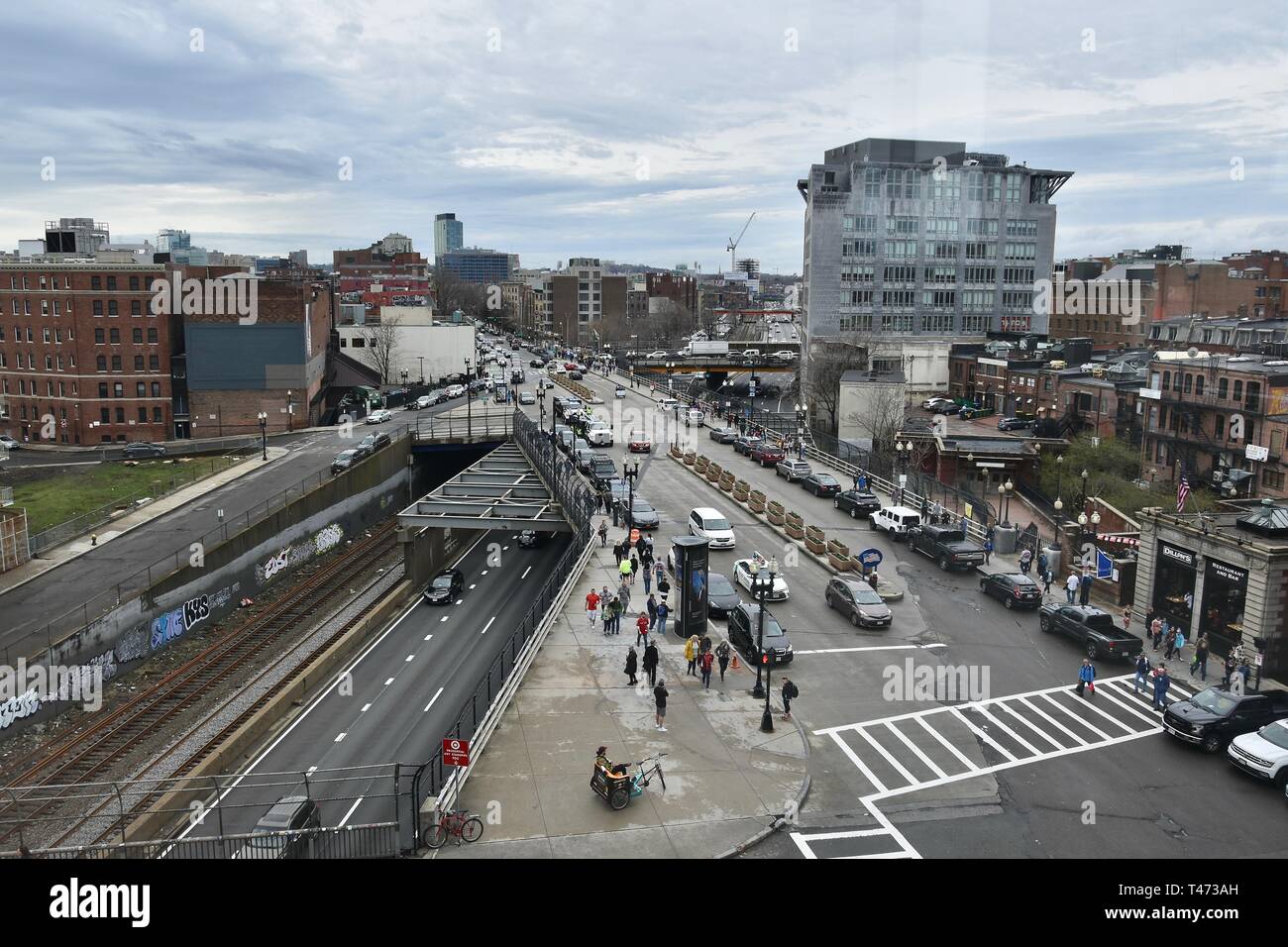 The Boston Back Bay skyline as seen from atop Hynes Convention Center ...