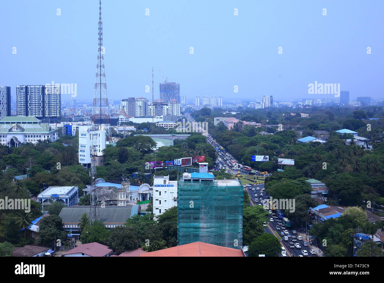 Town view of Yangon, Myanmar, south east asia Stock Photo - Alamy