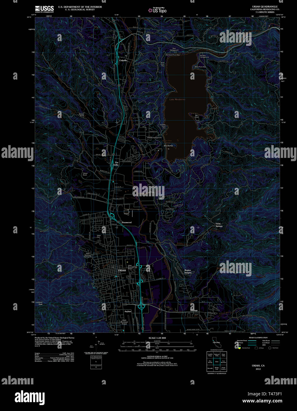 Ukiah Map High Resolution Stock Photography and Images - Alamy