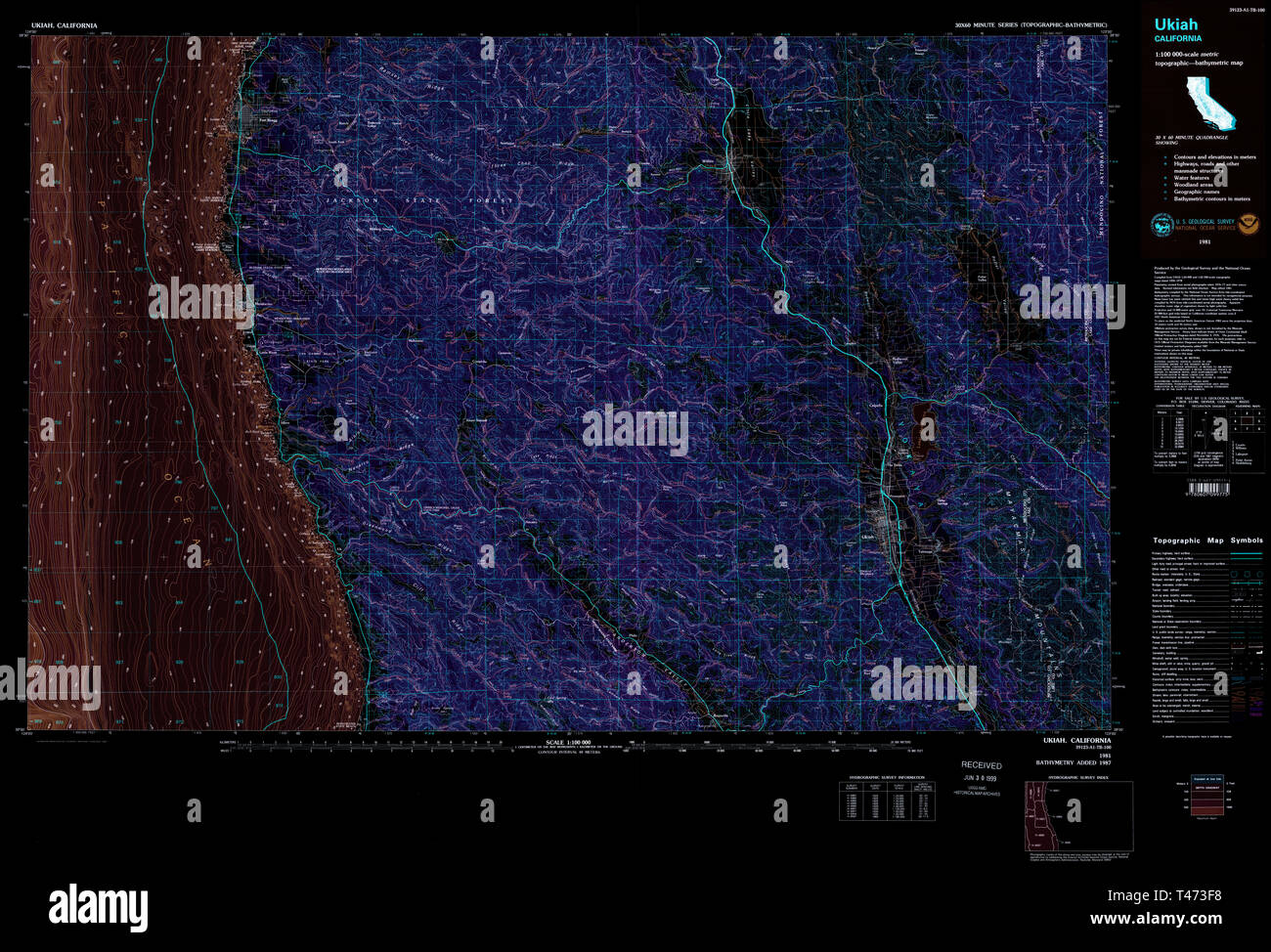 Ukiah california map hi-res stock photography and images - Alamy