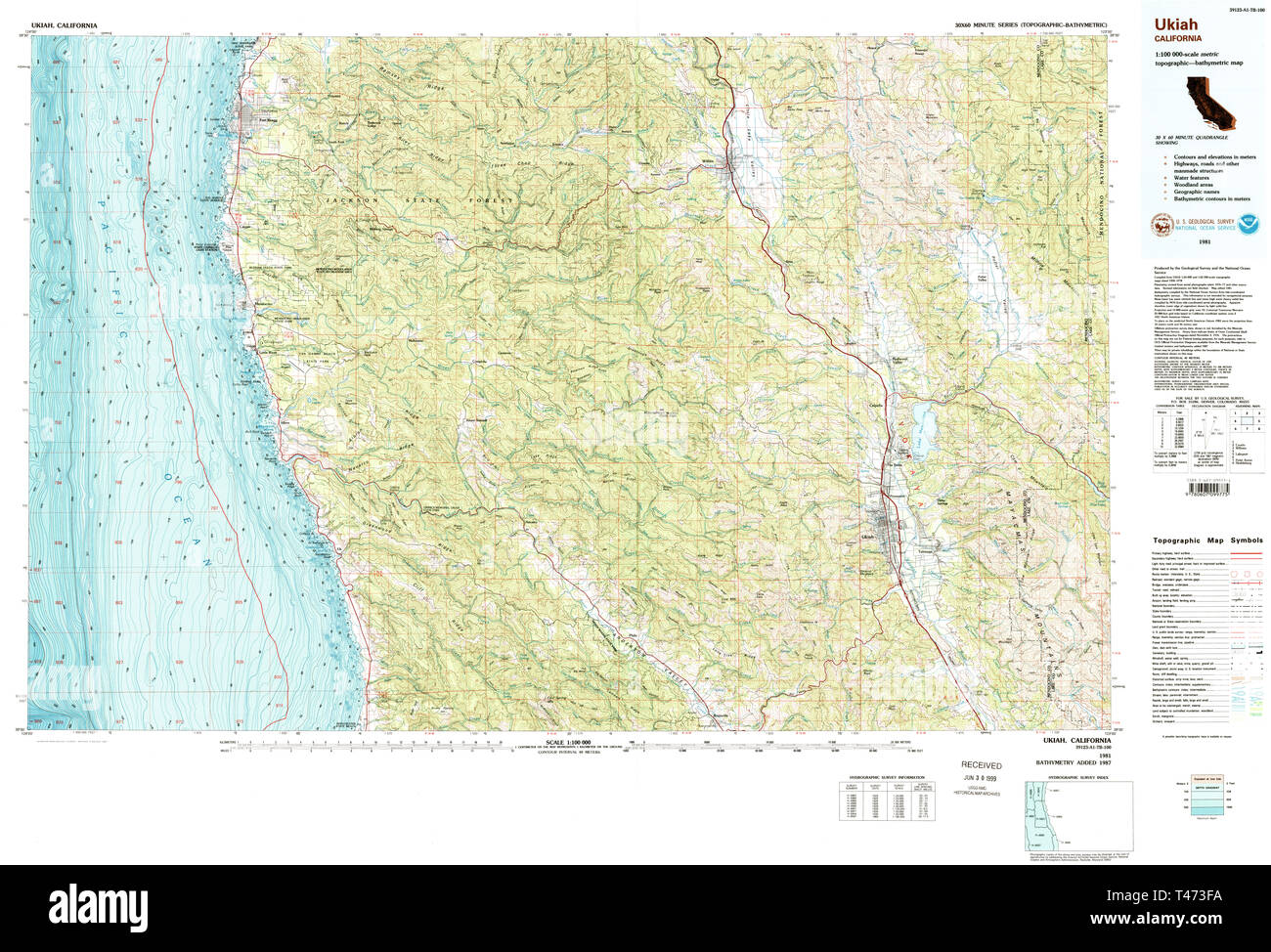 Ukiah california map hi-res stock photography and images - Alamy