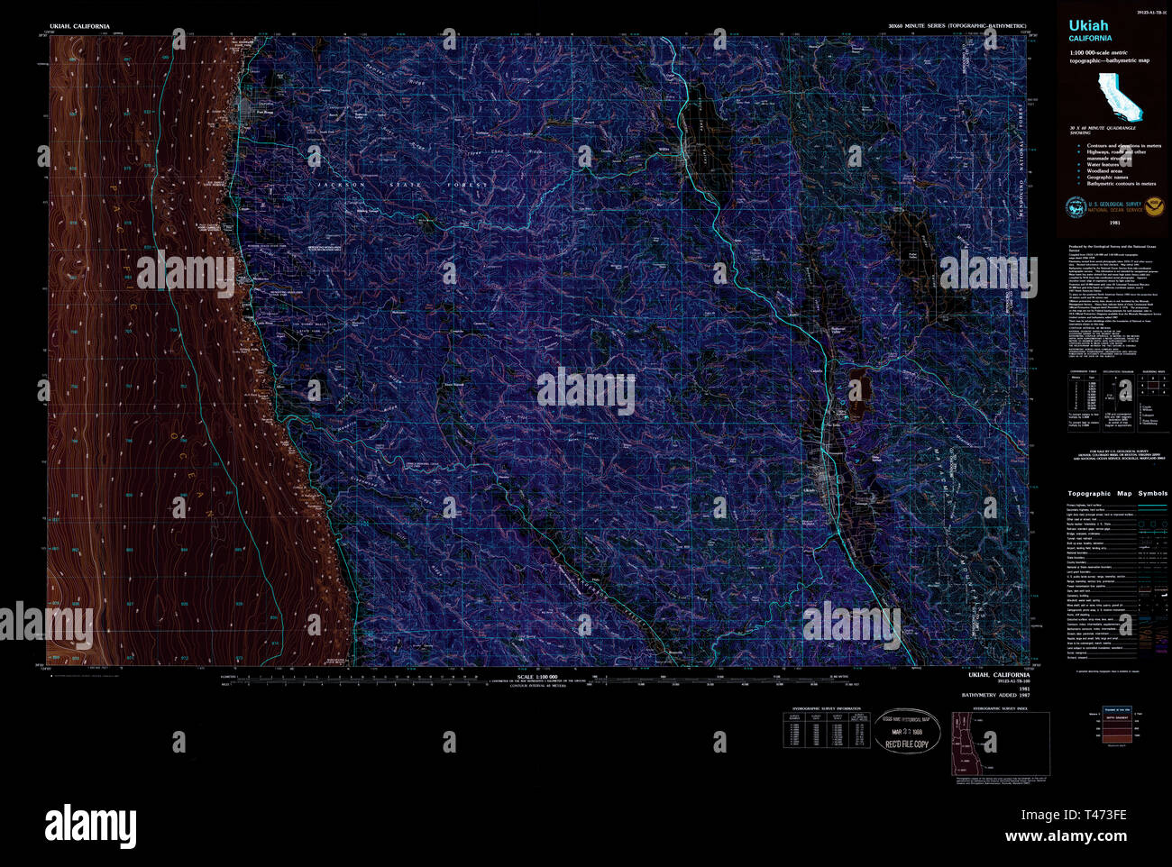 Ukiah california map hi-res stock photography and images - Alamy