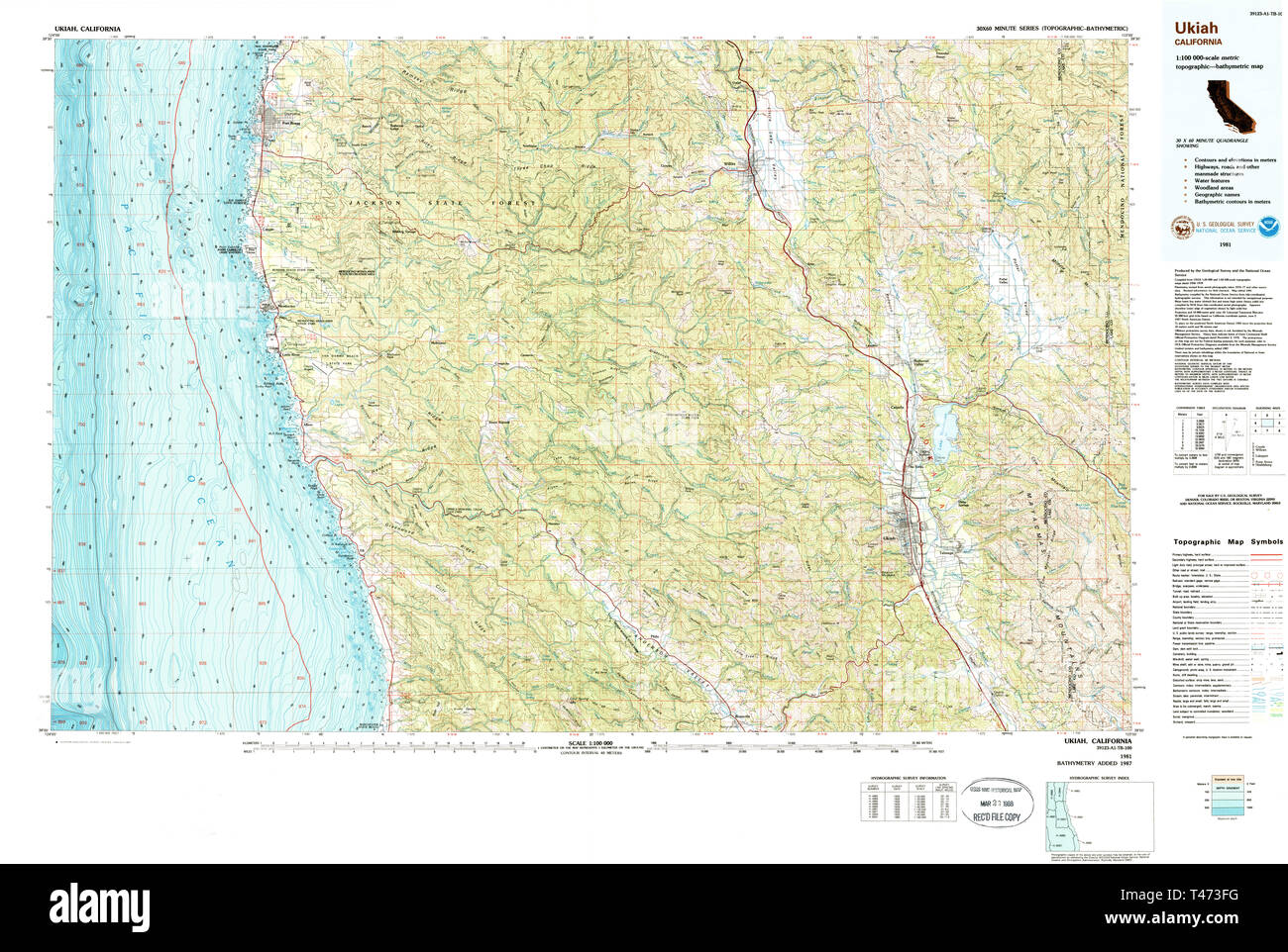 Ukiah california map hi-res stock photography and images - Alamy