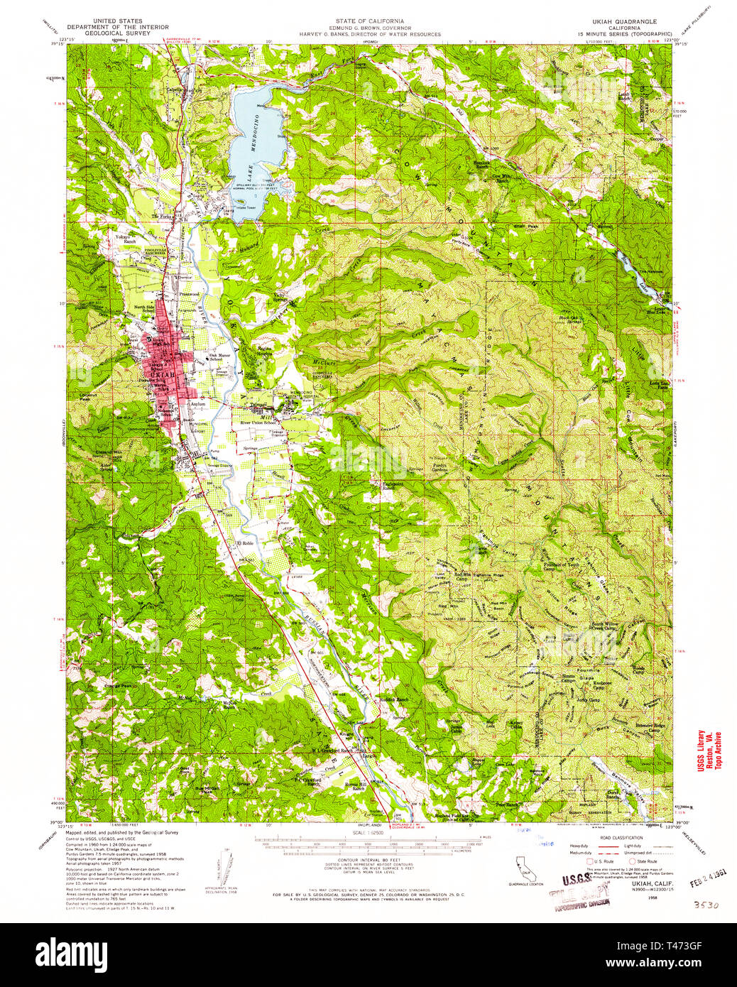Map of ukiah hi-res stock photography and images - Alamy