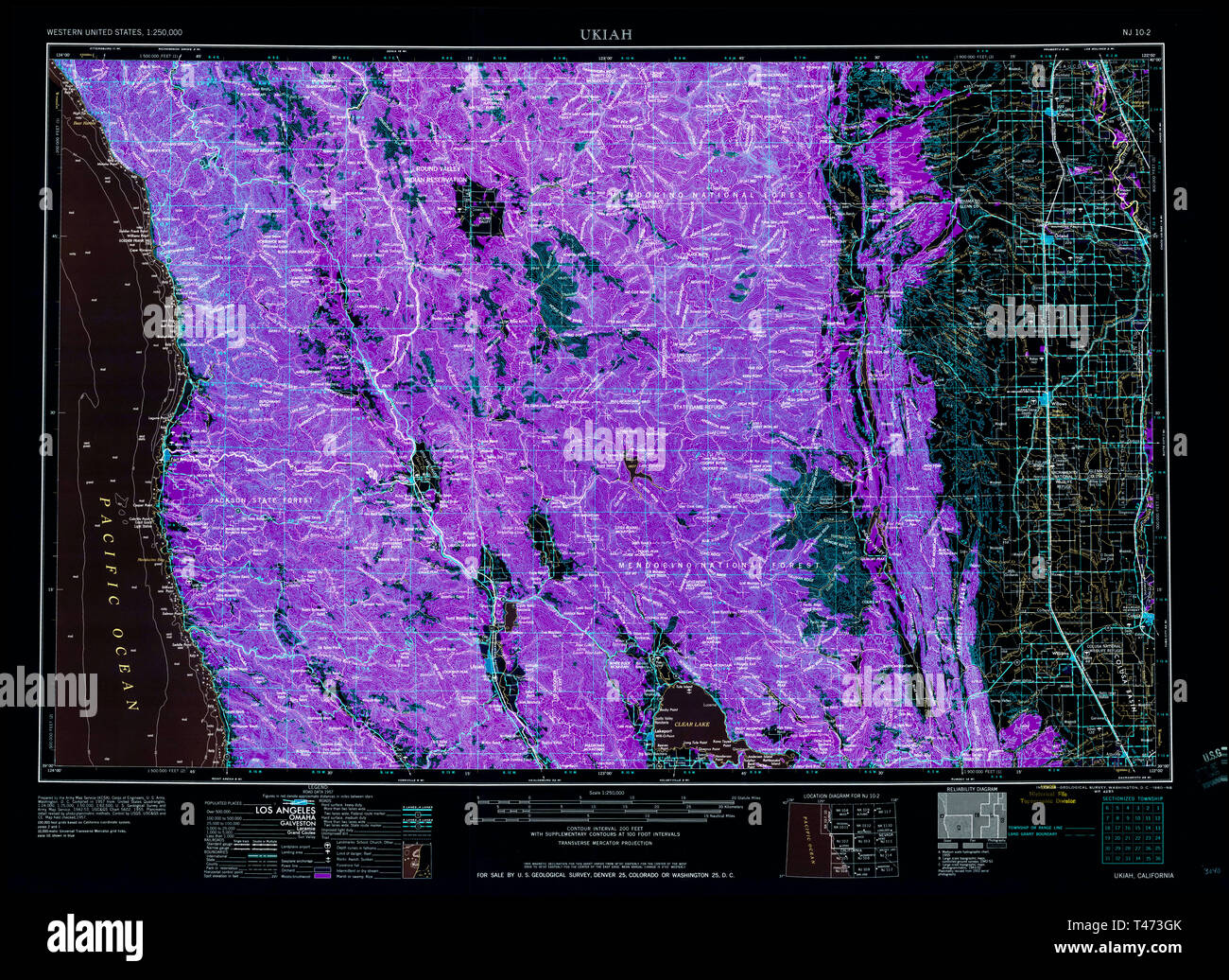 Map of ukiah hi-res stock photography and images - Alamy