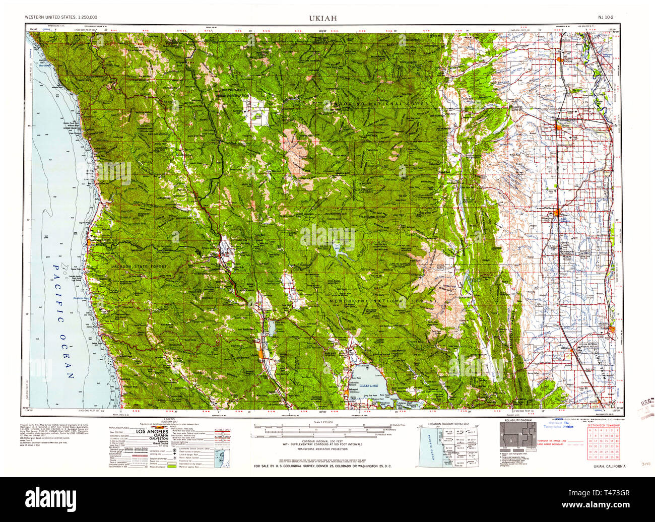 Map of ukiah hi-res stock photography and images - Alamy