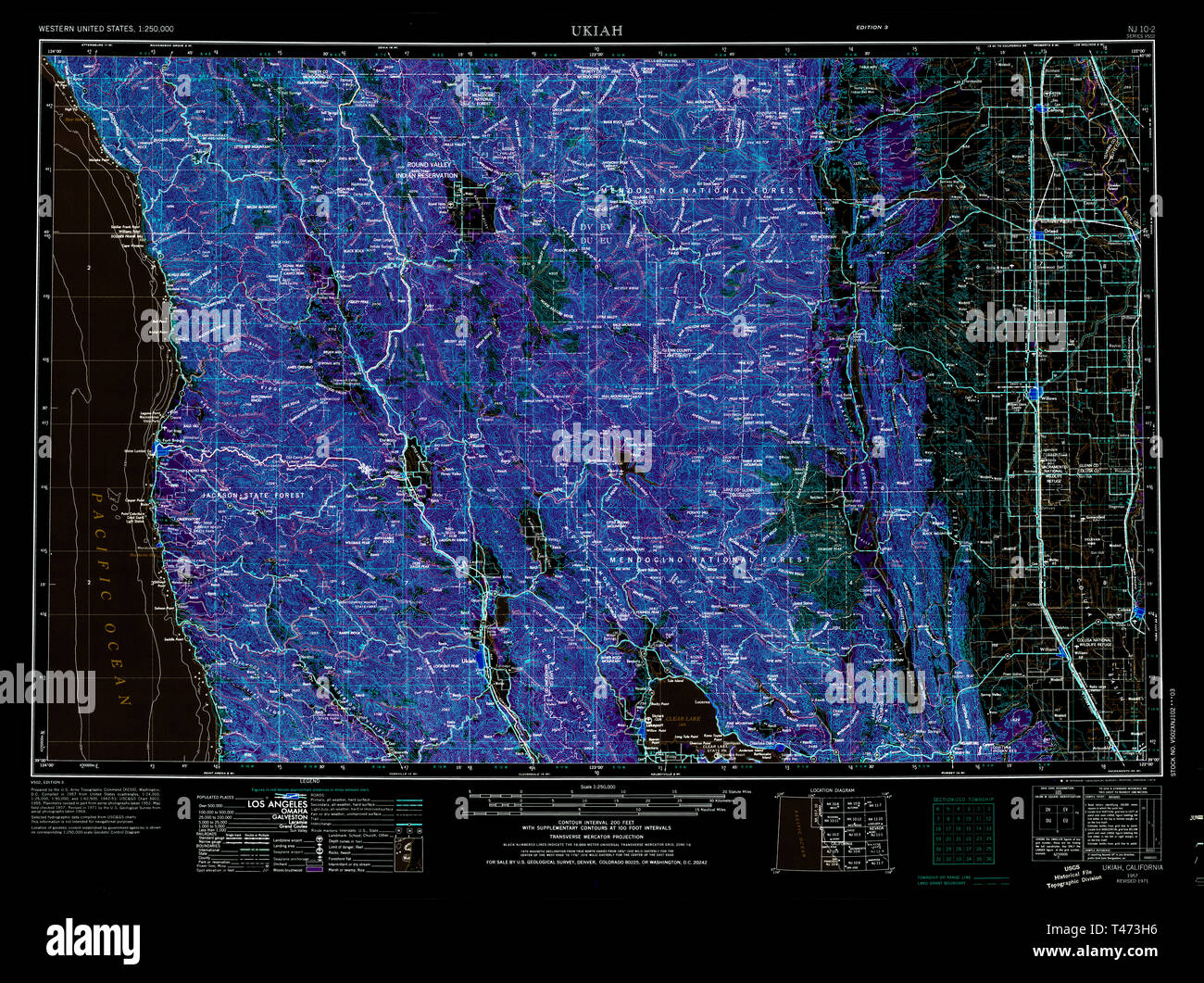 Ukiah california map hi-res stock photography and images - Alamy