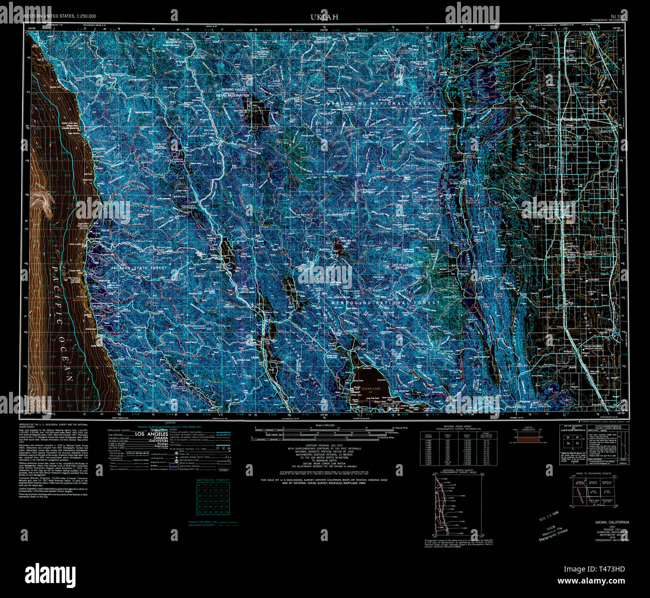 Ukiah california map hi-res stock photography and images - Alamy