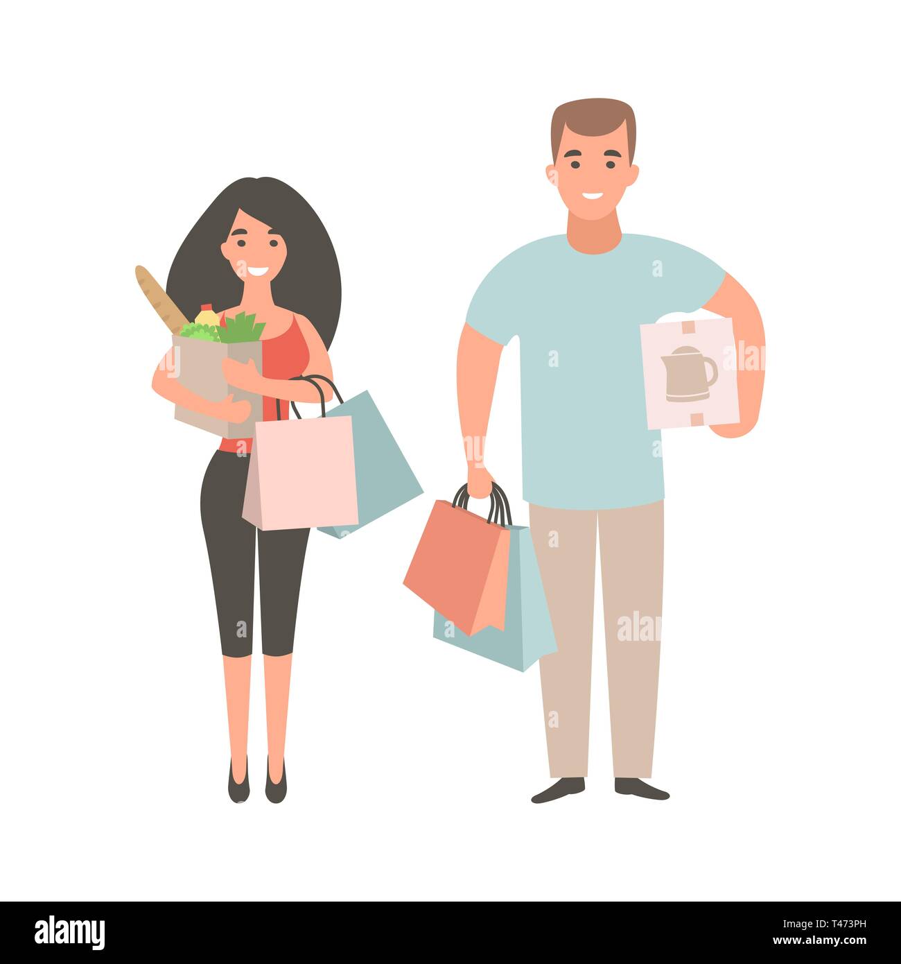 Family in market shop Cut Out Stock Images & Pictures - Alamy