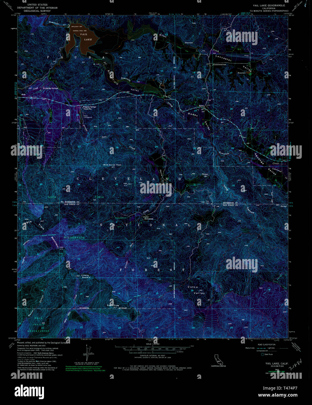 Map of vail hi-res stock photography and images - Alamy