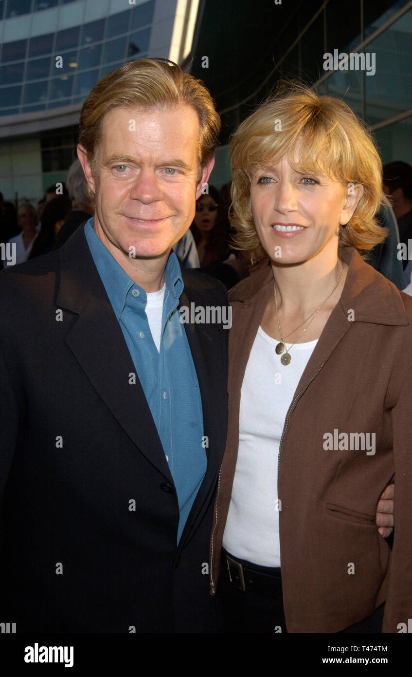 LOS ANGELES, CA. June 11, 2003: Actor WILLIAM H. MACY & wife actress ...