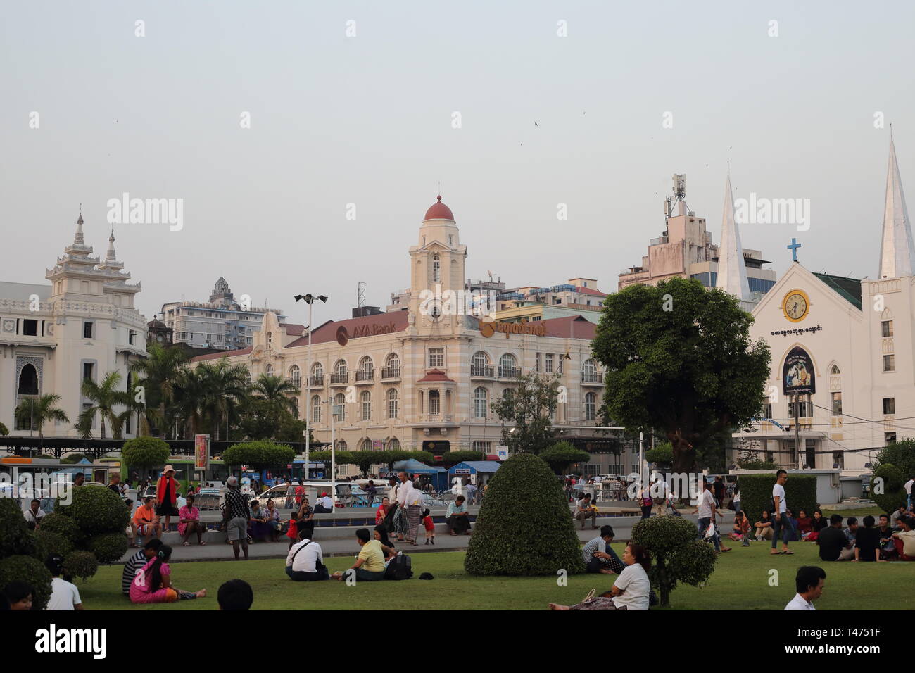 Town view of Yangon, Myanmar, south east asia Stock Photo - Alamy