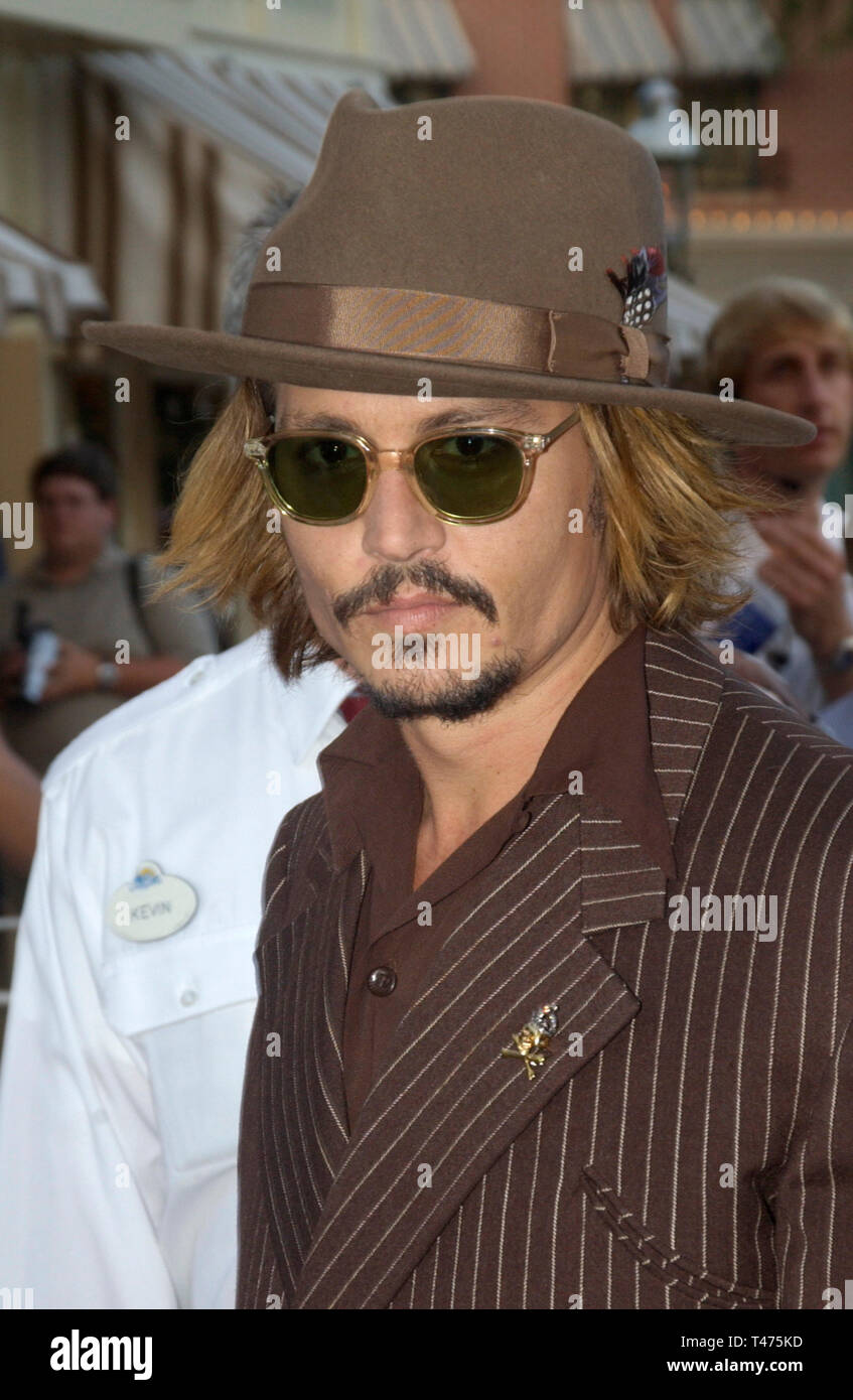 LOS ANGELES, CA. June 28, 2003: Actor JOHNNY DEPP at the world premiere ...