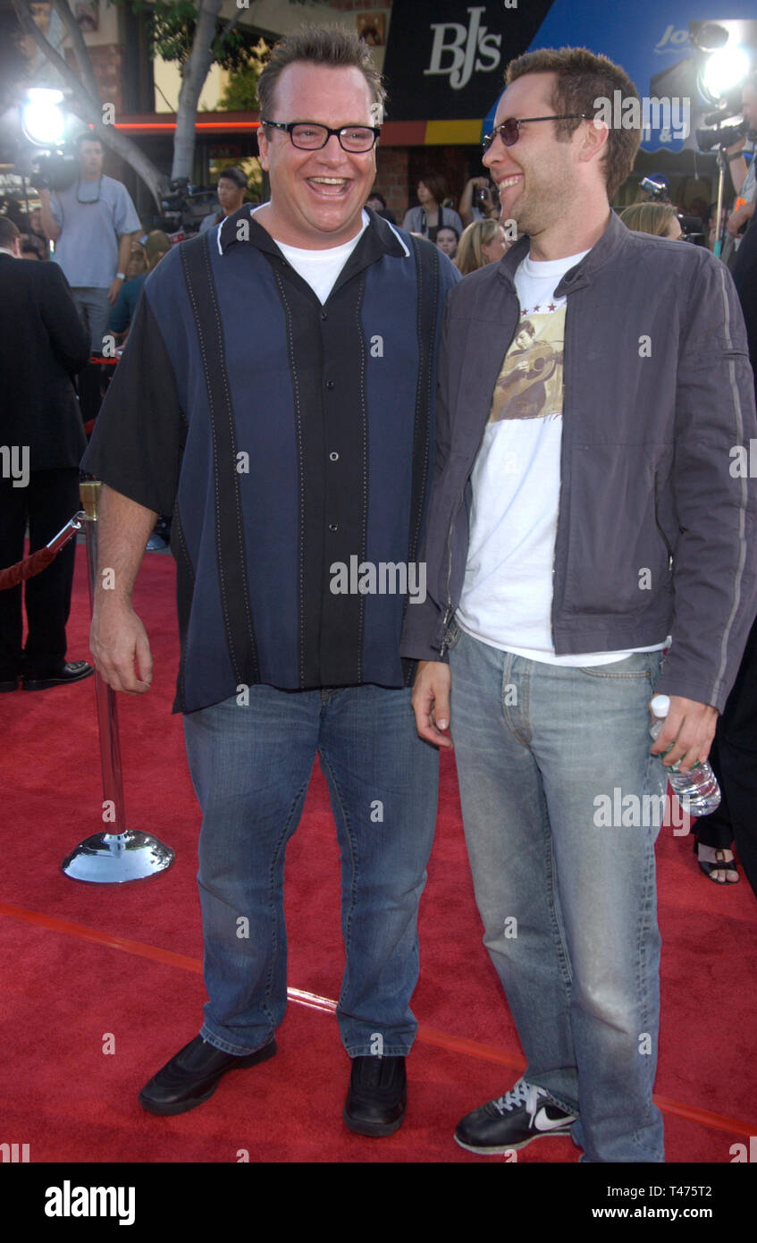 LOS ANGELES, CA. June 30, 2003: Actors TOM ARNOLD (left) & MICHAEL ...
