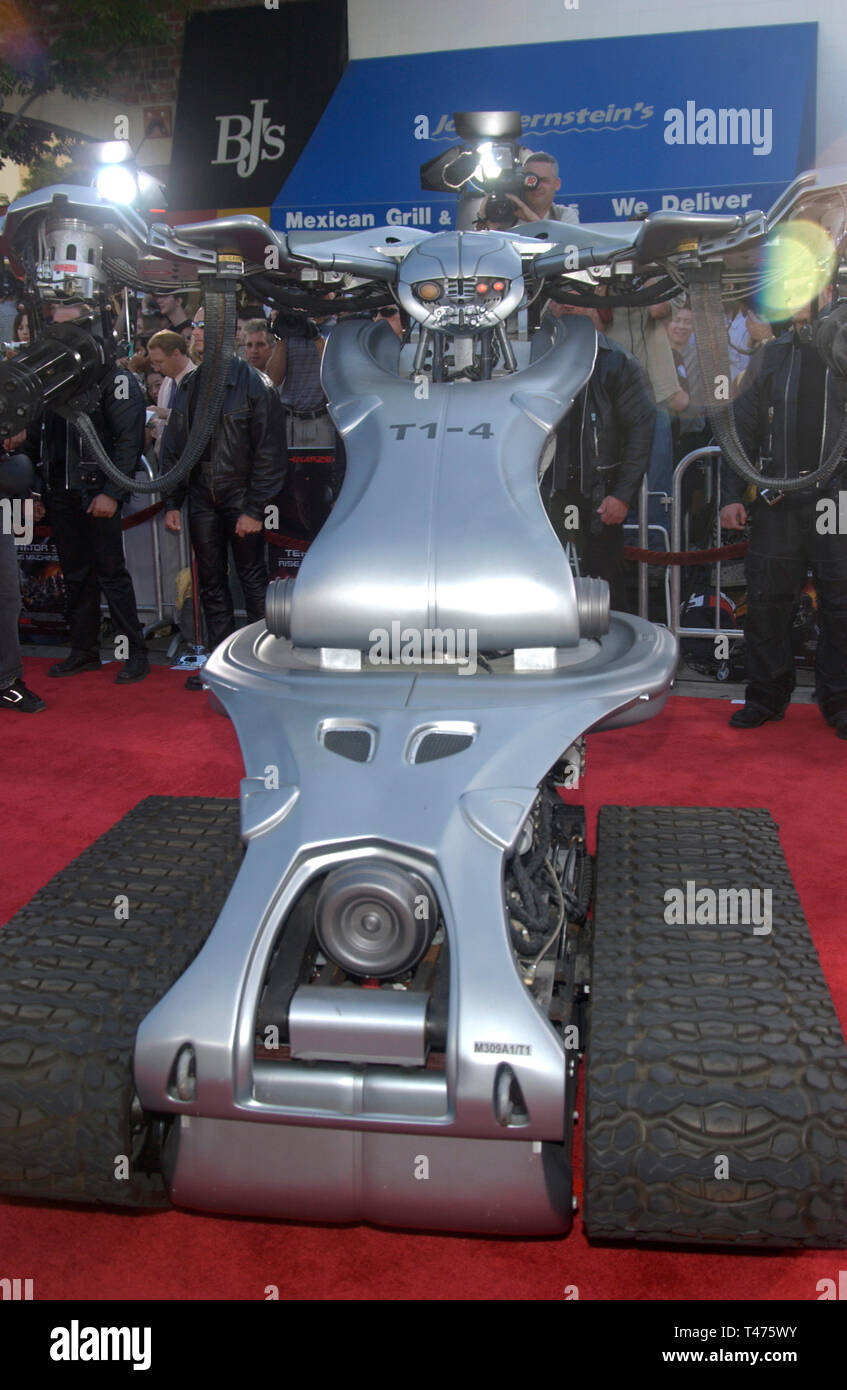 LOS ANGELES, CA. June 30, 2003: T3 robot at the world premiere of ...