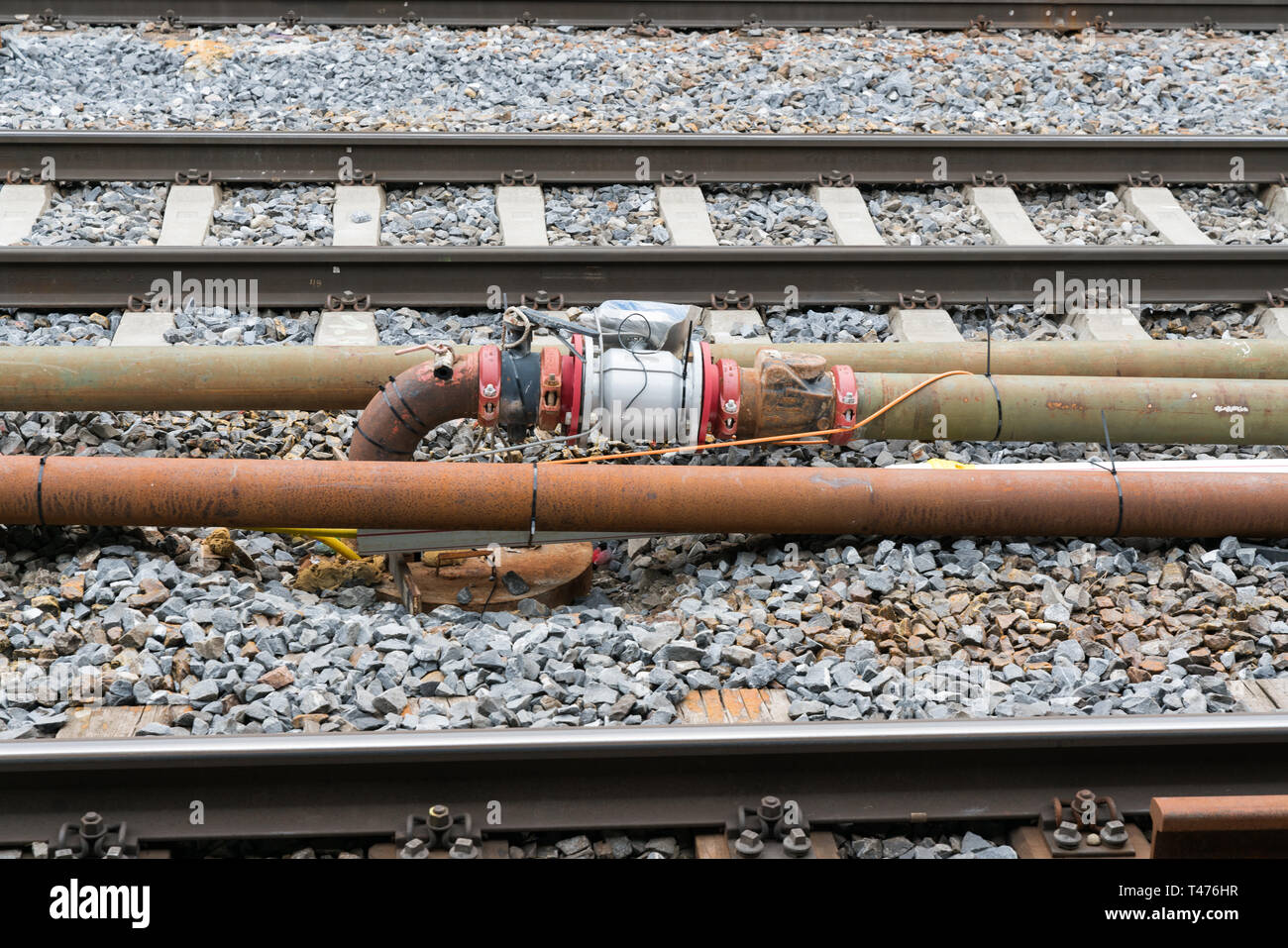 pipe and valve system with sensors and electrical wiring between ...