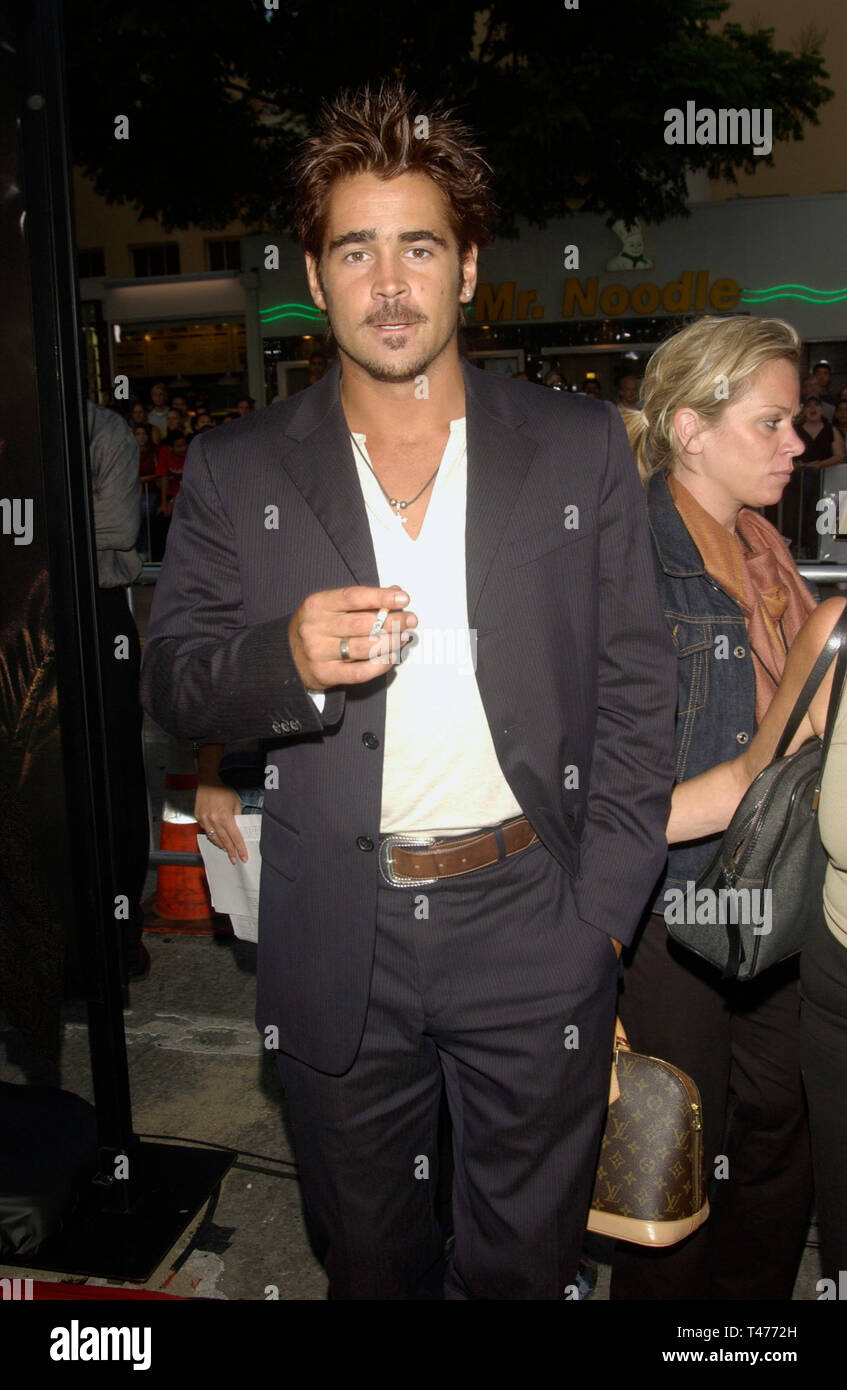 LOS ANGELES, CA. July 30, 2003: Actor COLIN FARRELL at the world ...