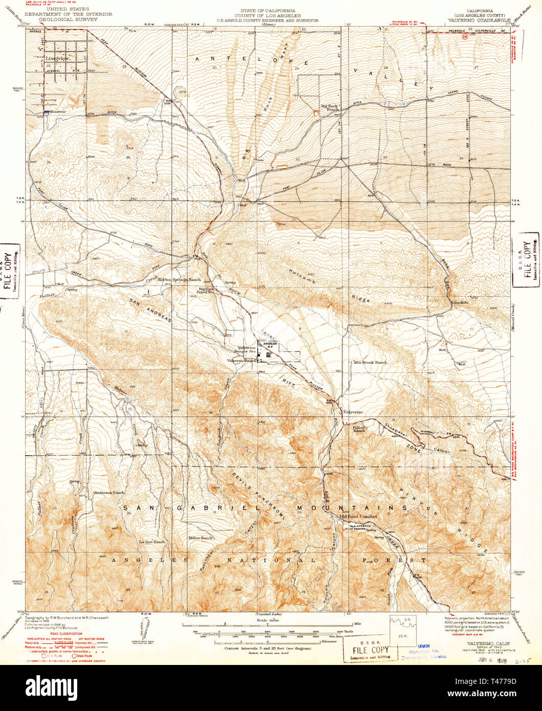 California map 1940 hi-res stock photography and images - Alamy