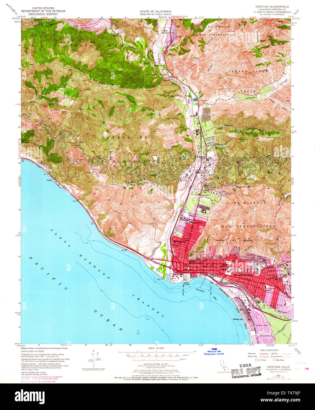 Ventura map hi-res stock photography and images - Alamy